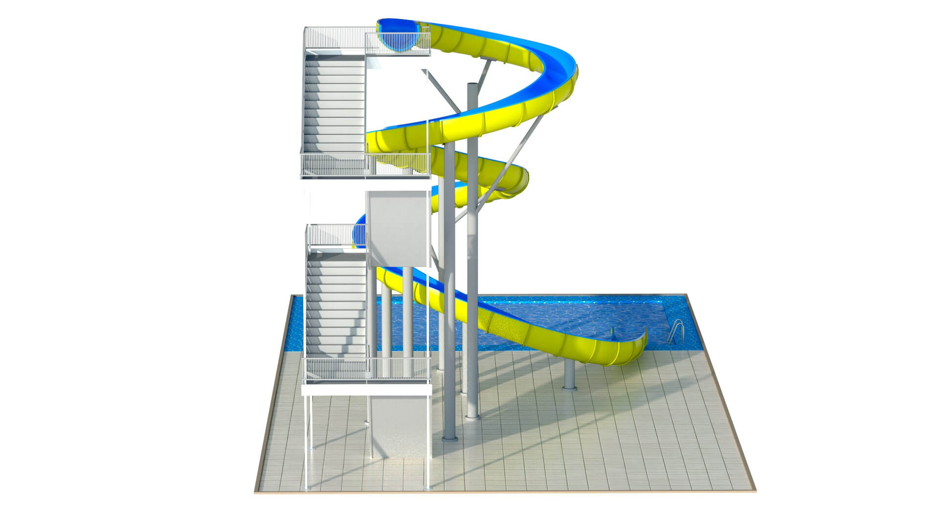 Water Slide 01 - 3D Model by Cactus3D