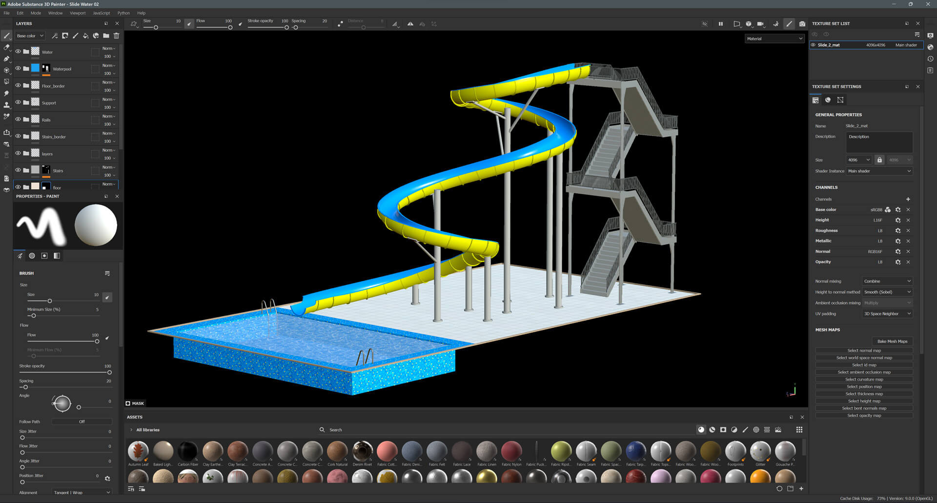 Water Slide 01 - 3D Model by Cactus3D