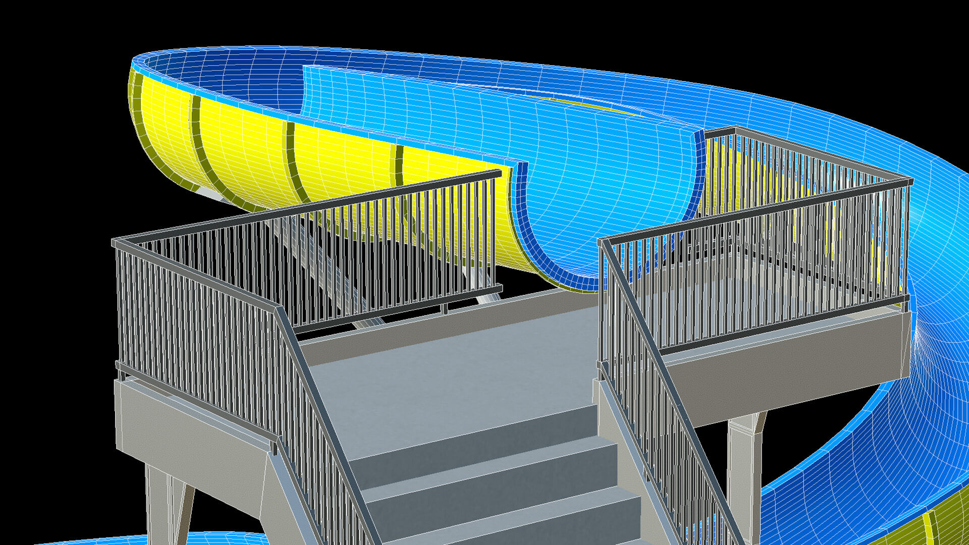 Water Slide 01 - 3D Model by Cactus3D