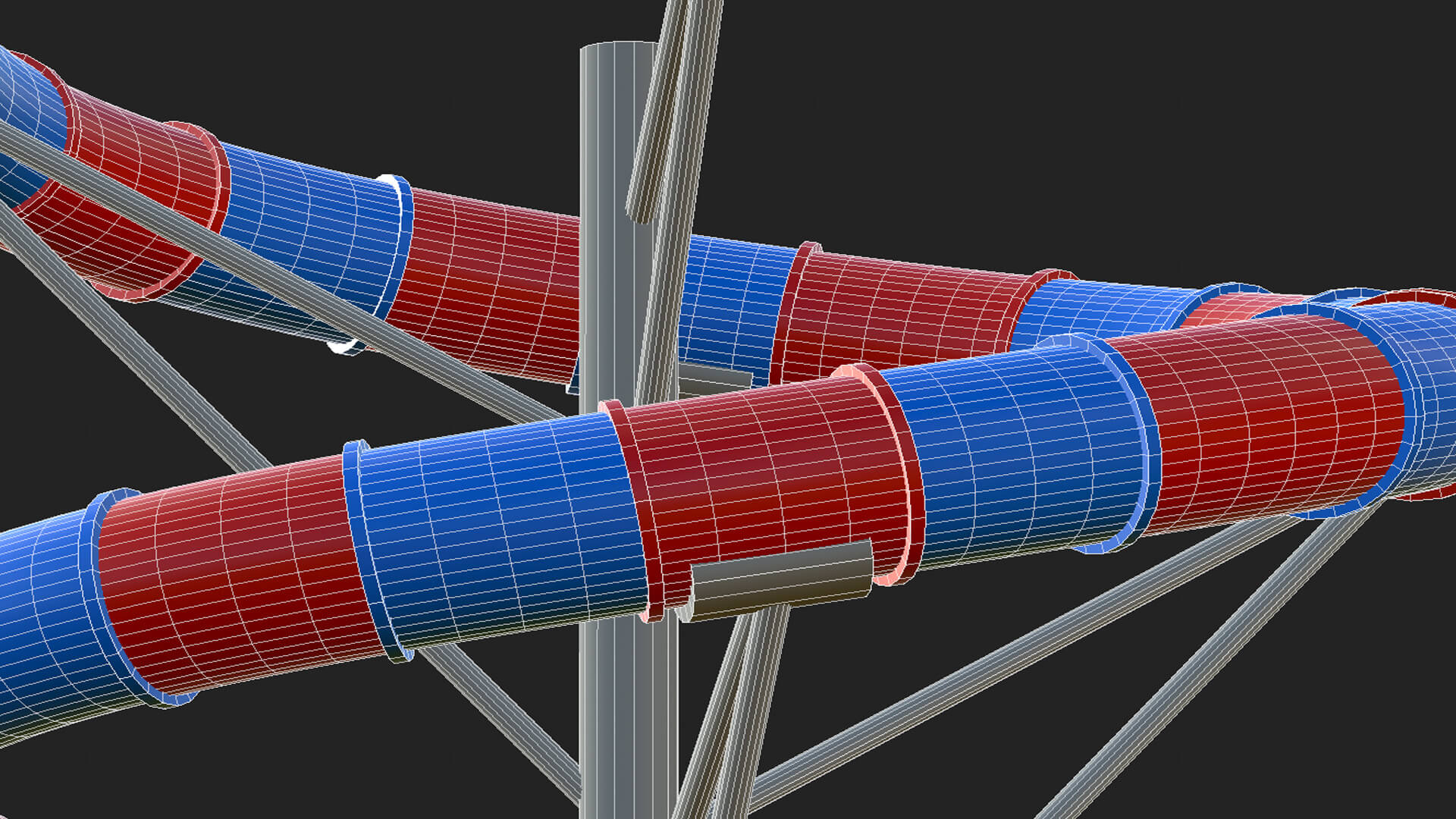 Water Slide 03 - 3D Model by Cactus3D
