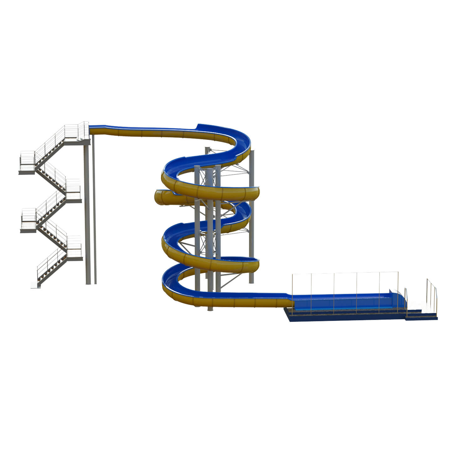Water Slide 04 - 3D Model by Cactus3D