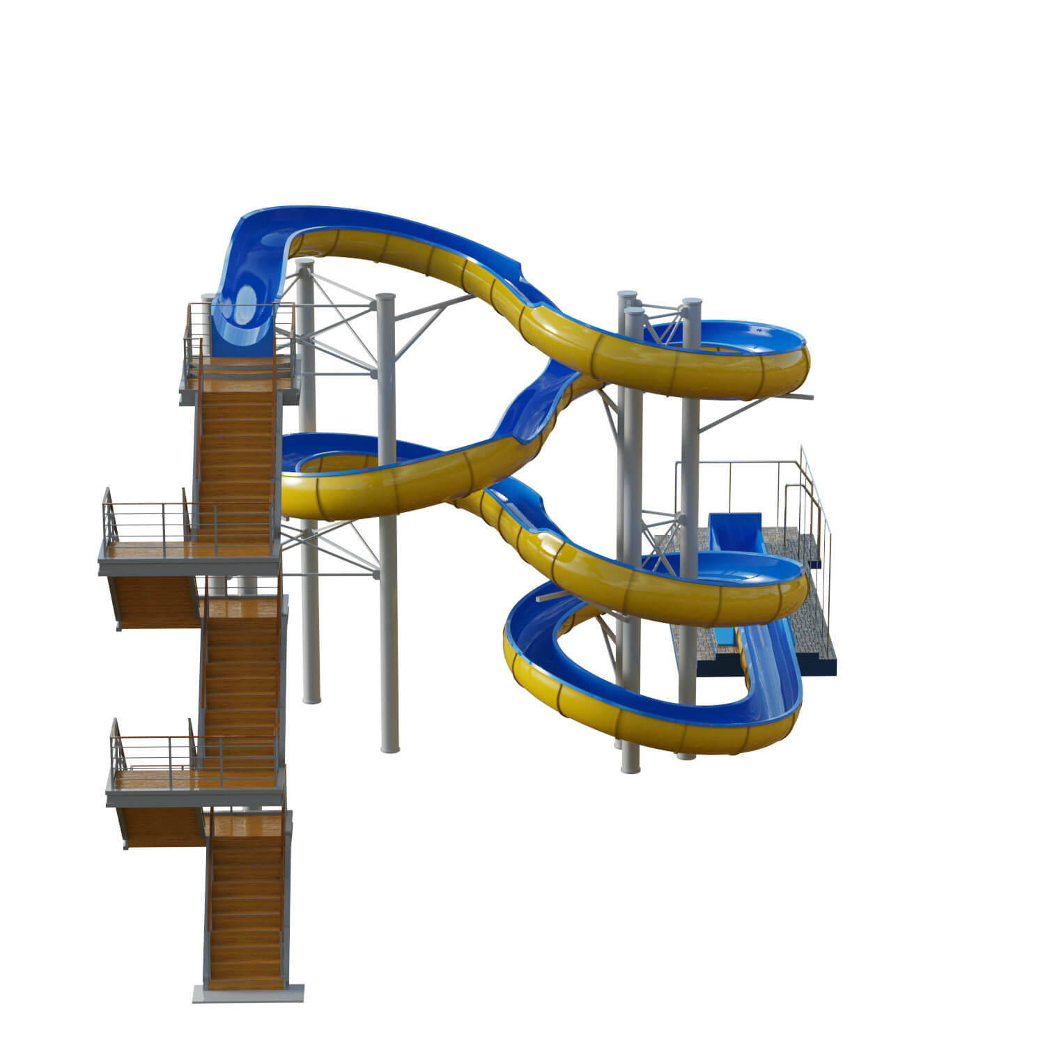 Water Slide 04 - 3D Model by Cactus3D
