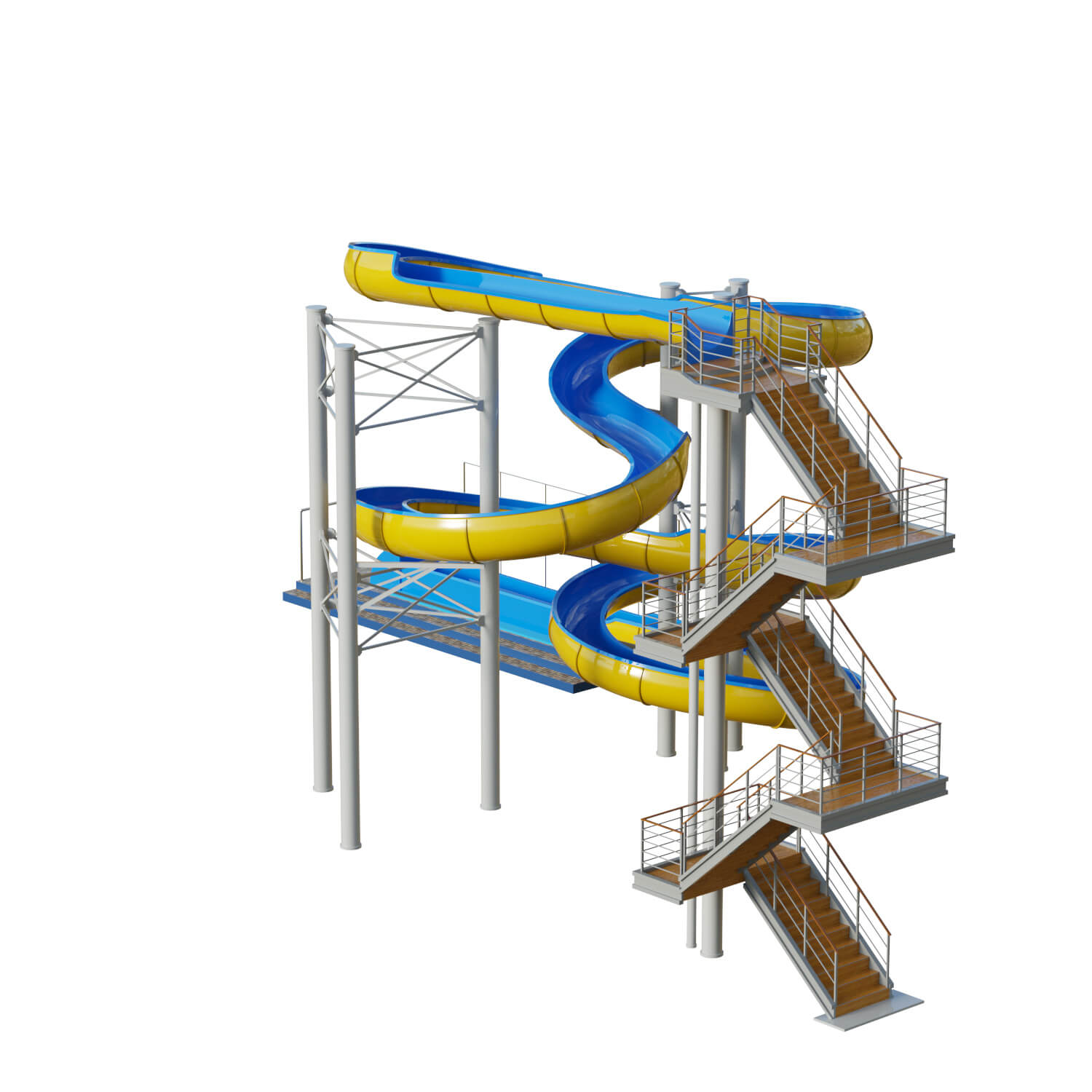 Water Slide 04 - 3D Model by Cactus3D