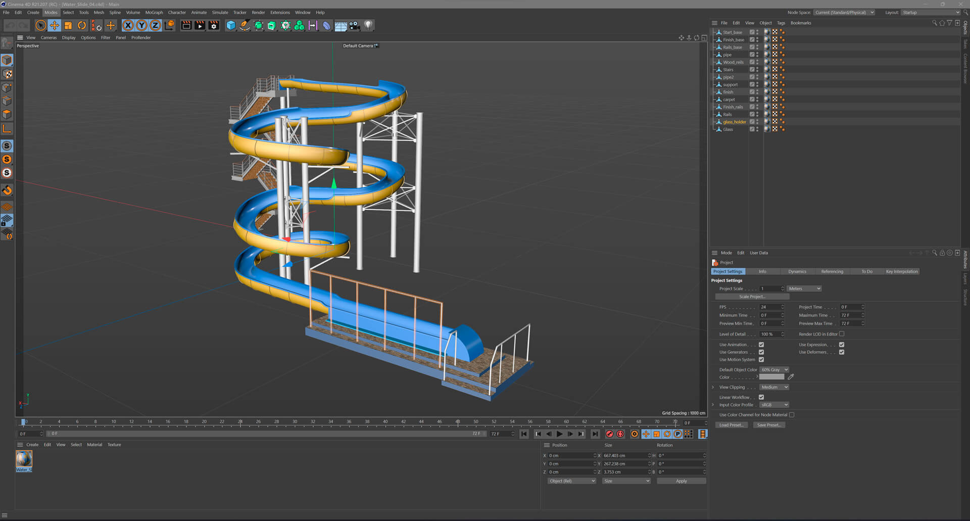 Water Slide 04 - 3D Model by Cactus3D