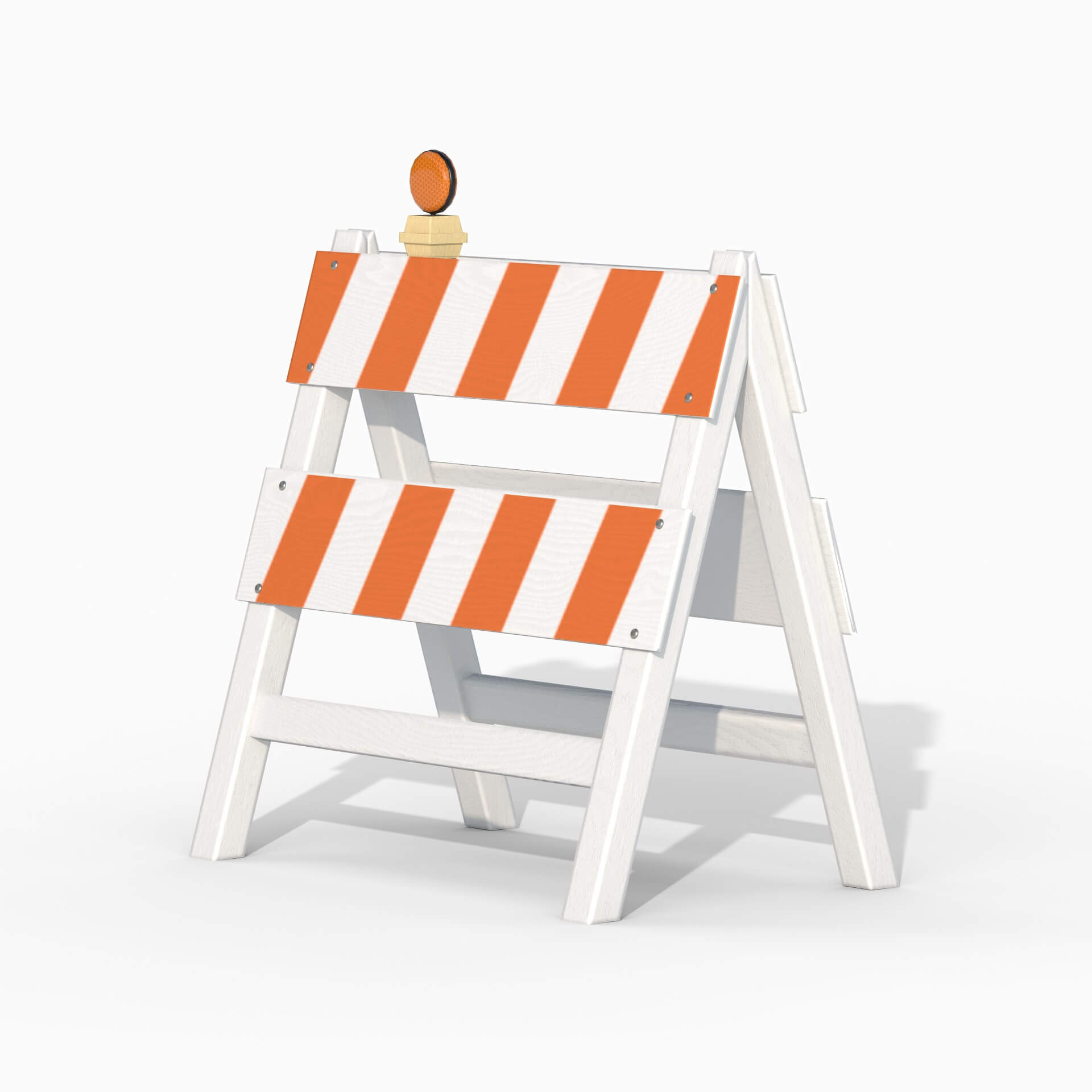 Wood Traffic Barrier - 3D Model by Cactus3D