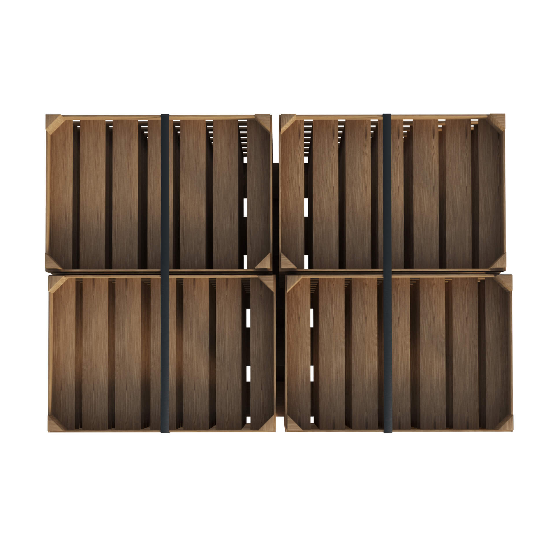 Wooden Fruit Crates on Pallet - 3D Model by Cactus3D
