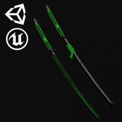 Zombie Slayer Katana - 3D Model by Cactus3D