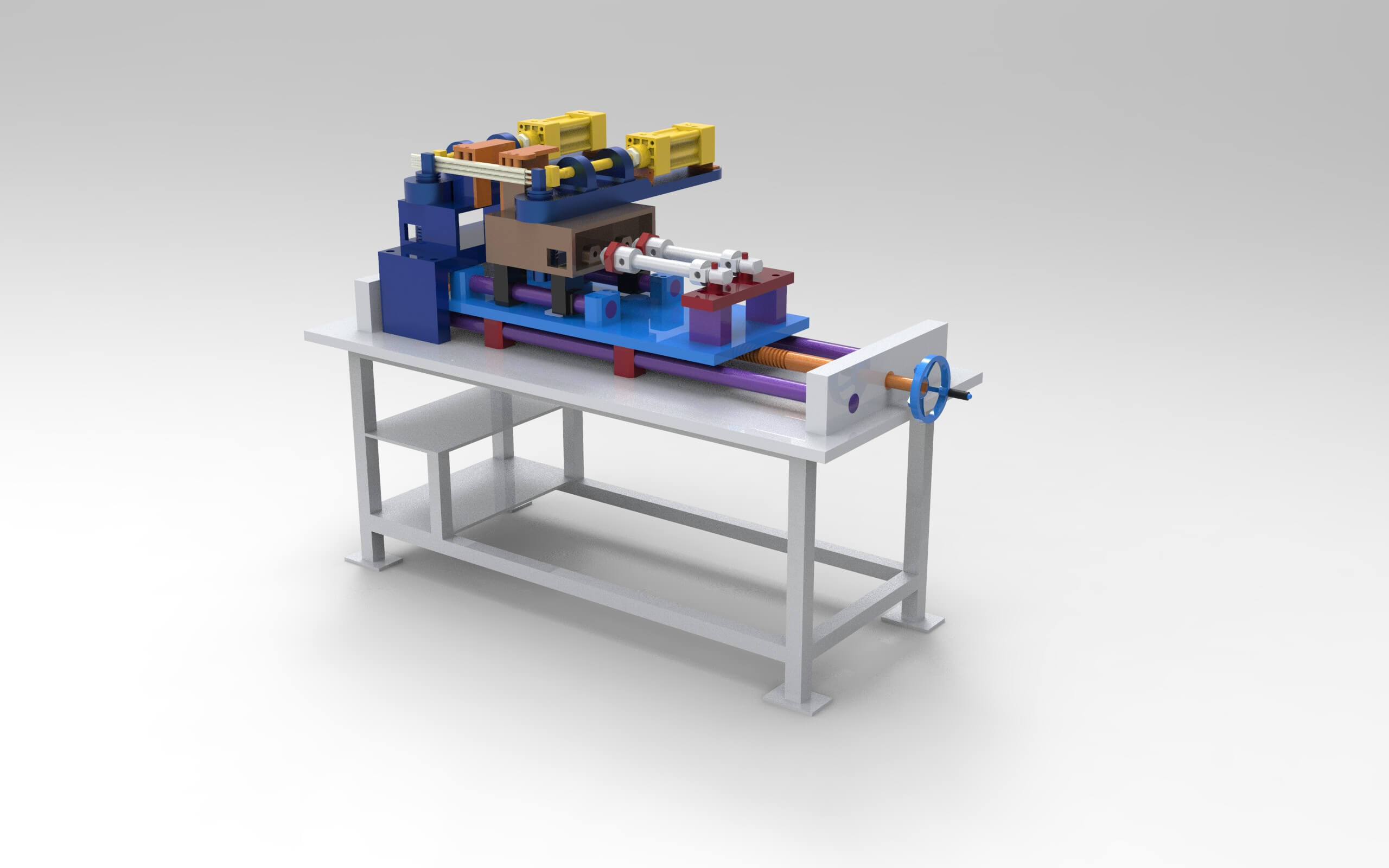 90 Degree Double Tube Bending Machine - 3D Model by Cadd-Edutec