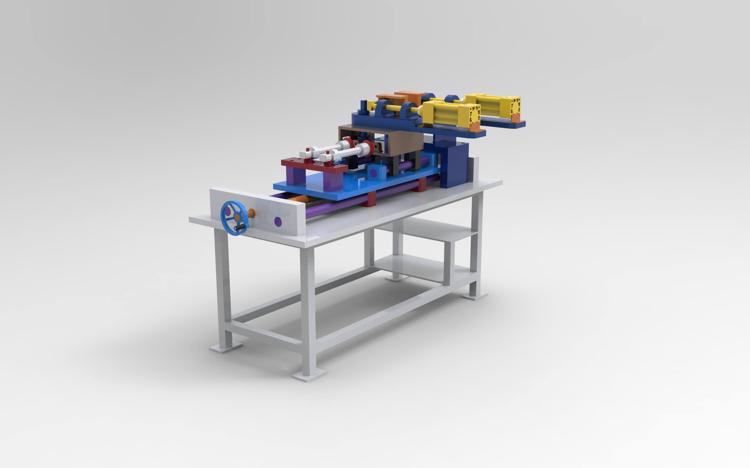 90 Degree Double Tube Bending Machine - 3D Model by Cadd-Edutec
