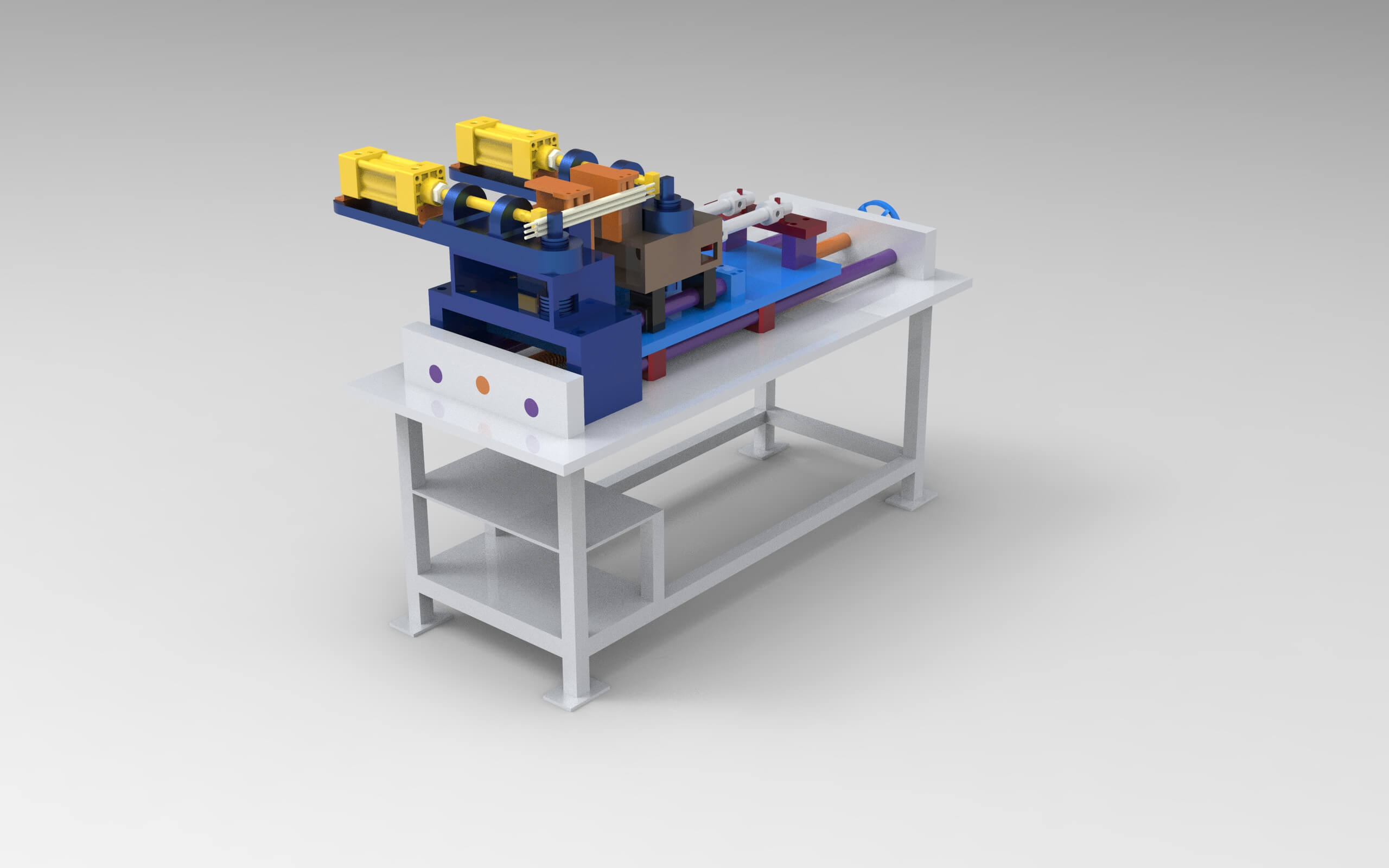 90 Degree Double Tube Bending Machine - 3D Model by Cadd-Edutec