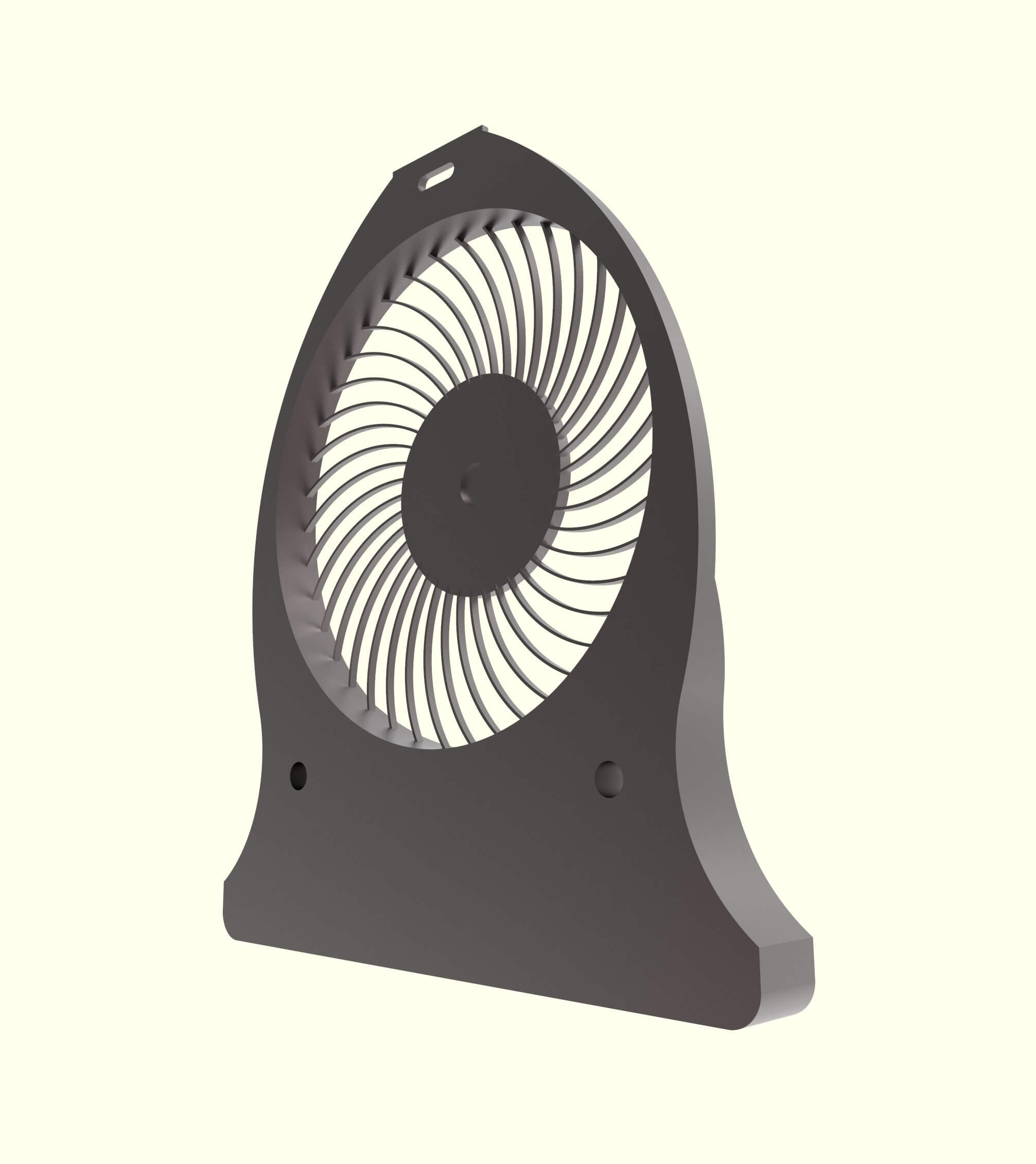 Battery Powered Fan - 3D Model by Cadd-Edutec