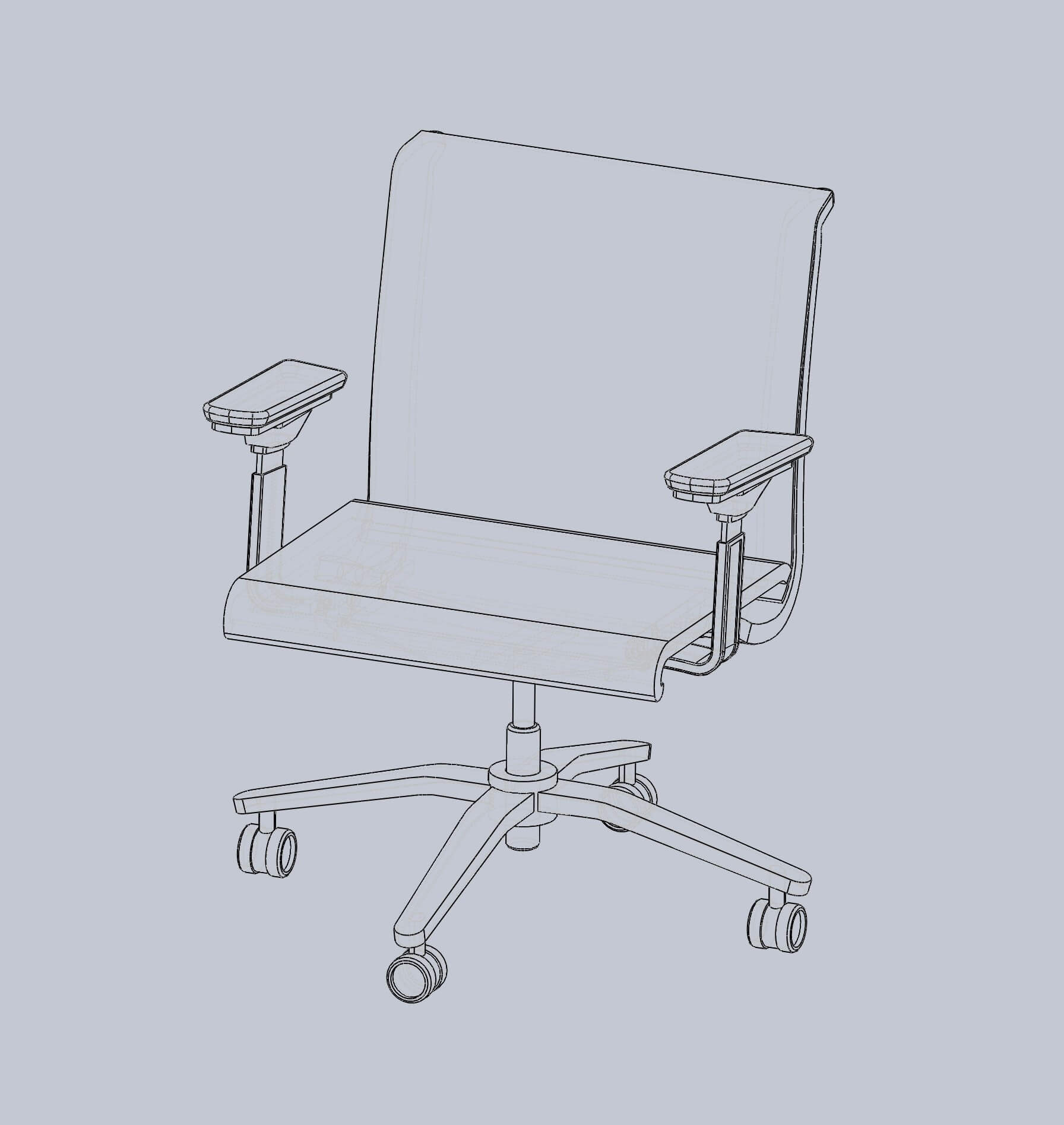 Reception Chair - 3D Model by Cadd-Edutec