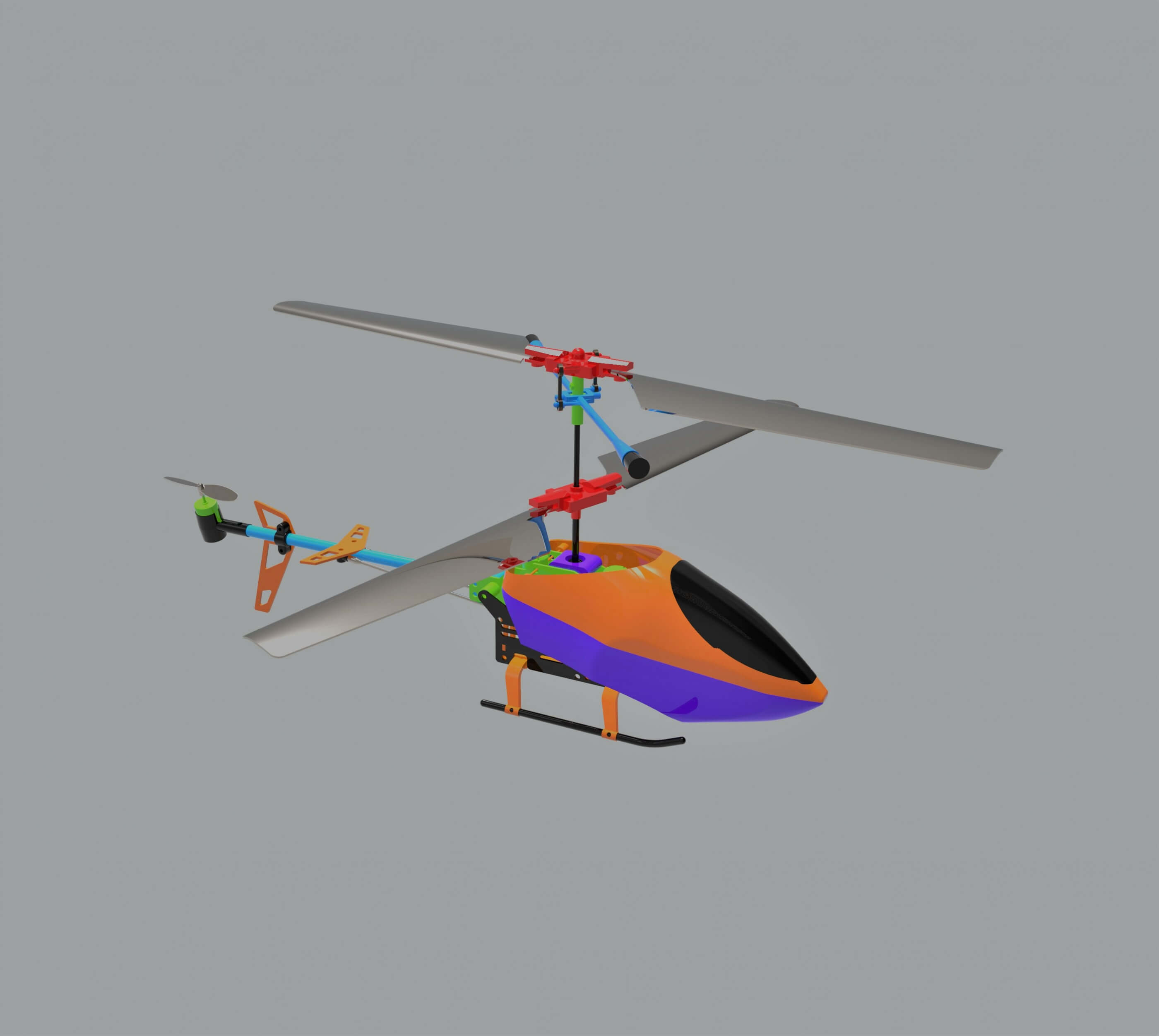 RC Helicopter - 3D Model by Cadd-Edutec