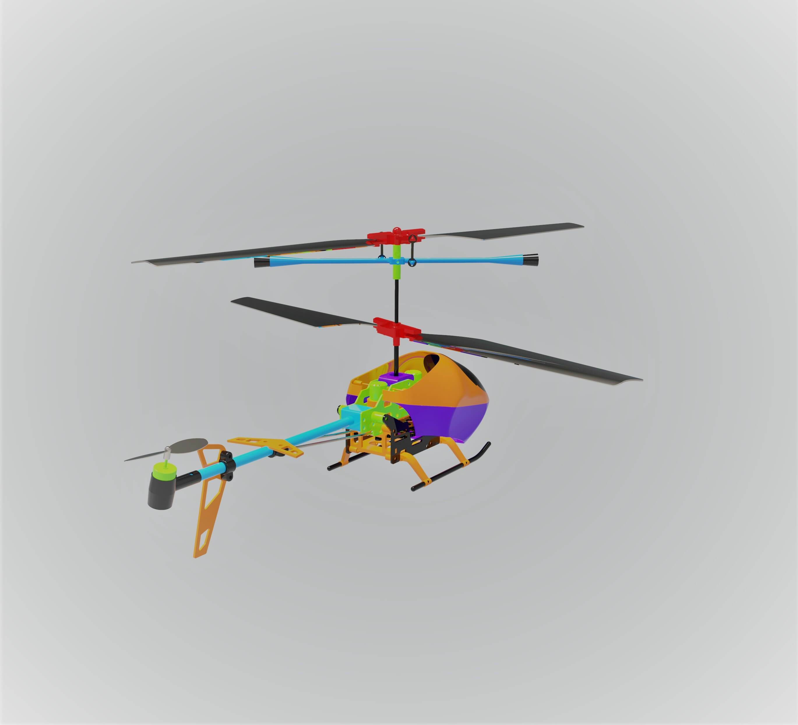 RC Helicopter - 3D Model by Cadd-Edutec