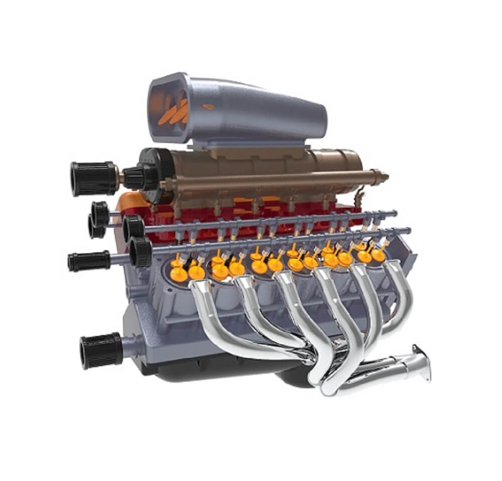 V12 Engine 3D Model by Cadd-Edutec