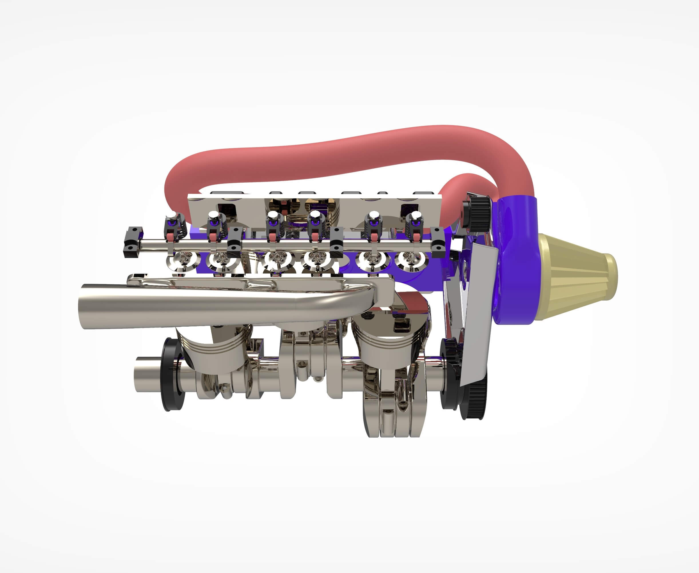 V6 Engine 3D by Cadd-Edutec