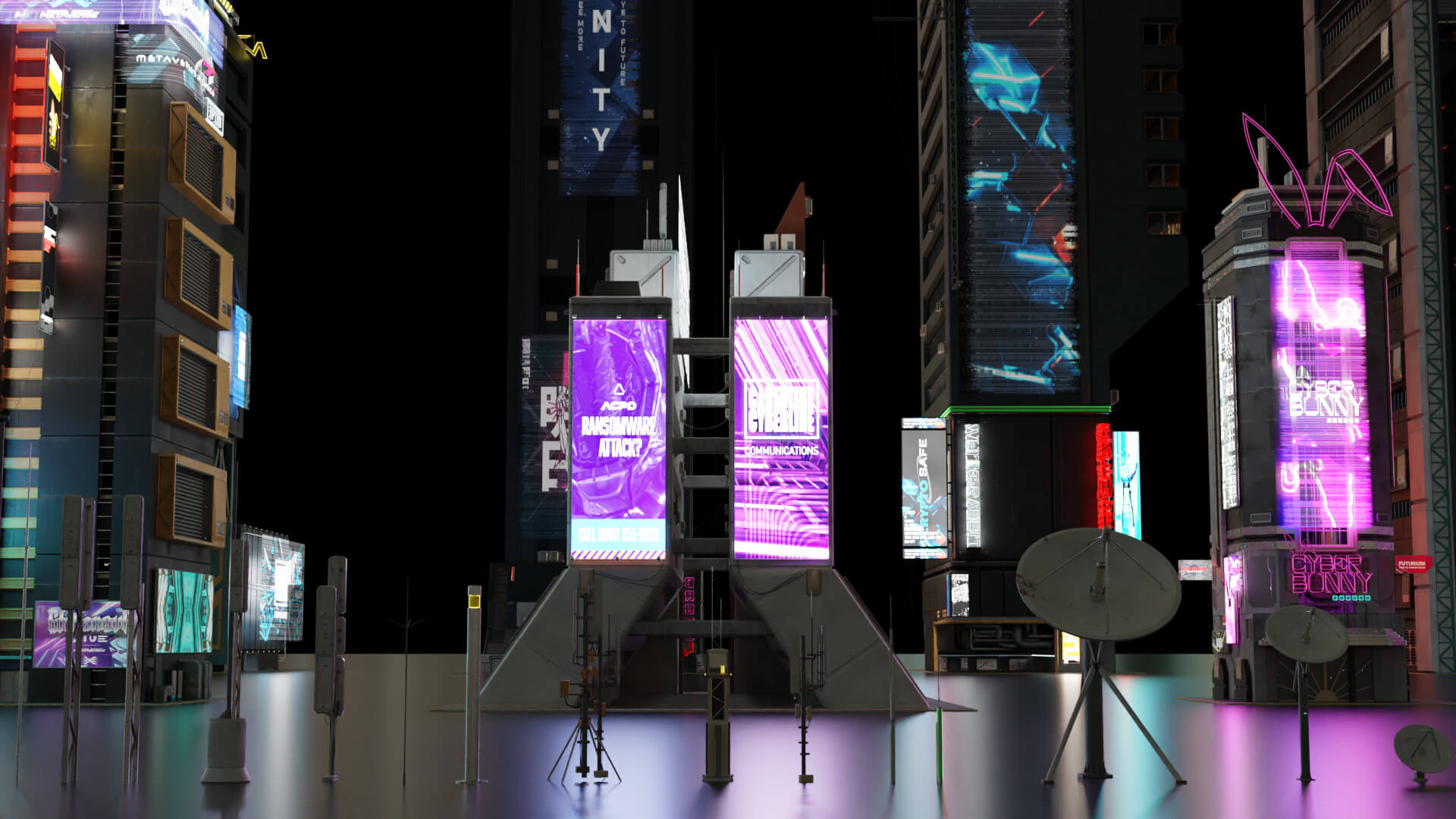 CyberFuture Modular City Kit - 3D Model by CADFORGE