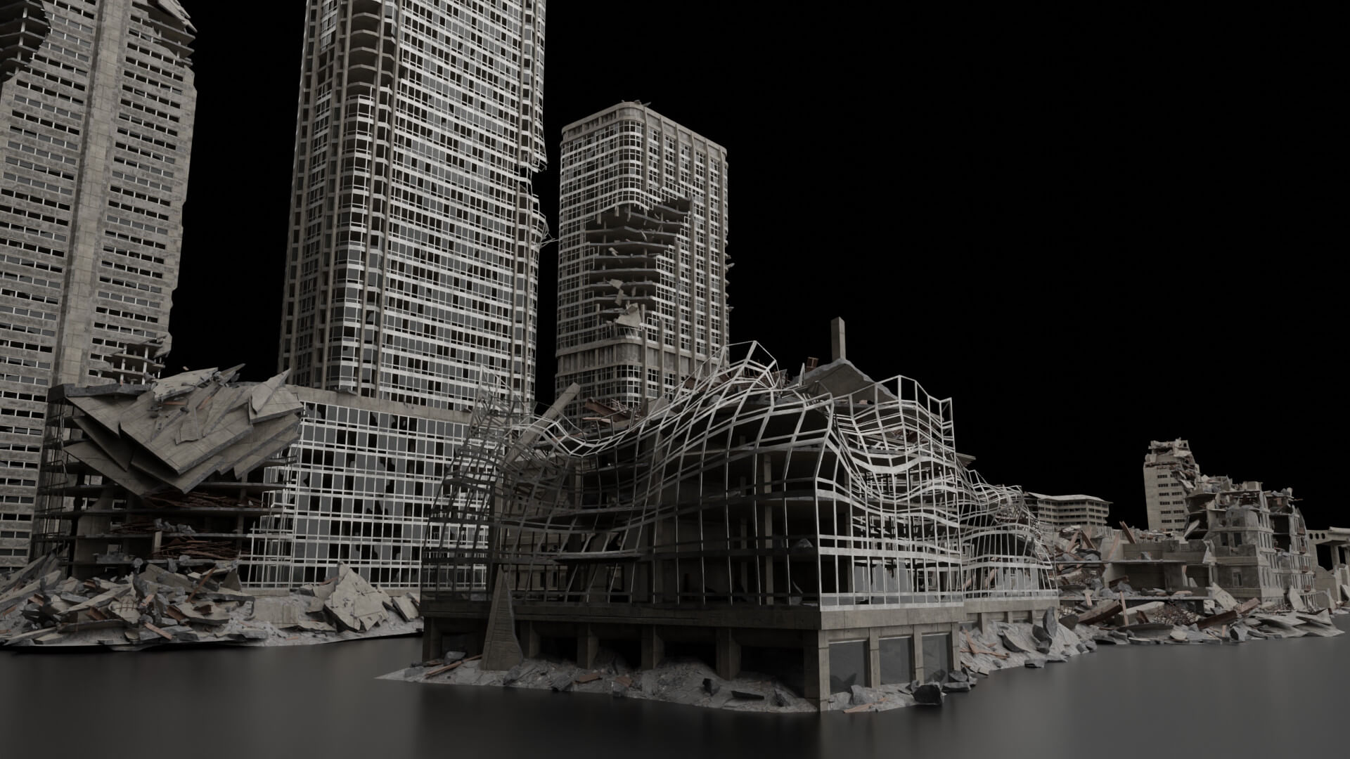 Destruction Modular Kit Vol. 1 - 3D Model by CADFORGE