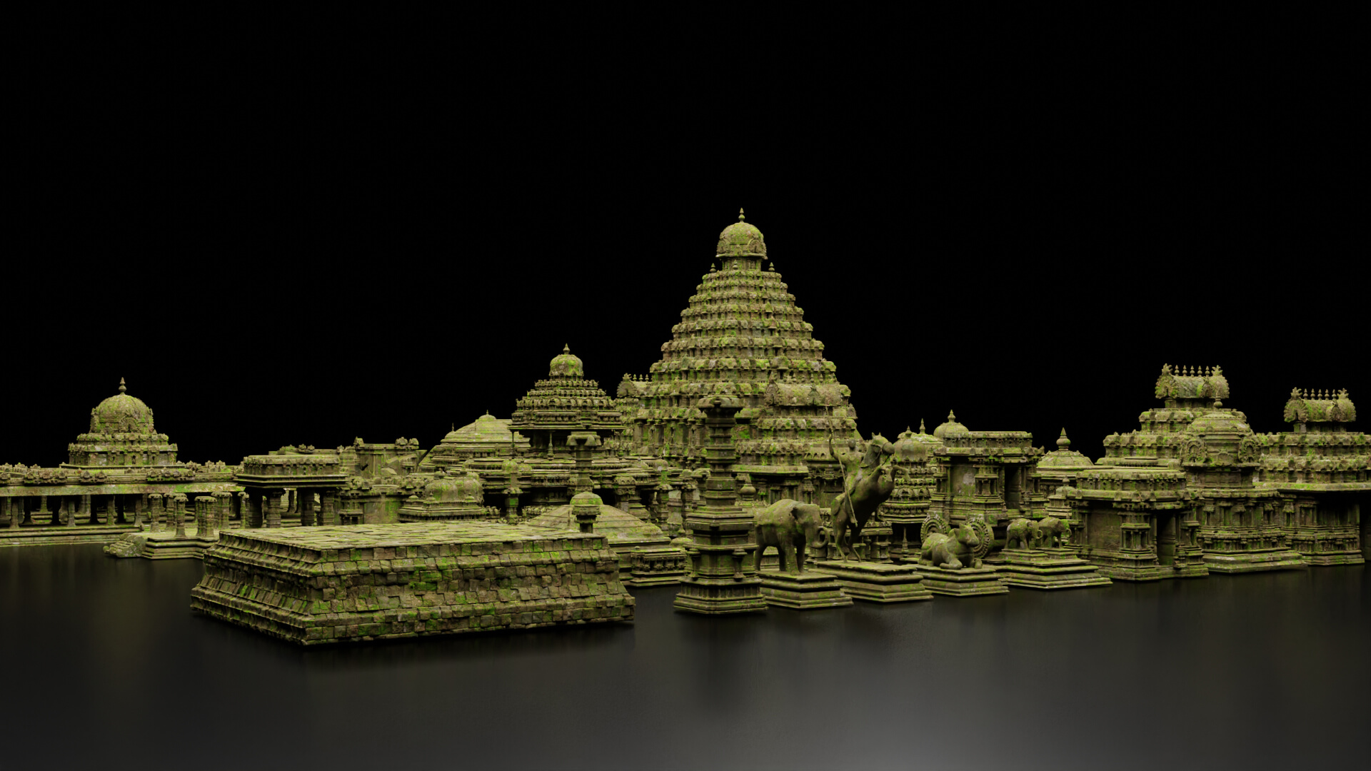Hidden Temple Modular Kit - 3D Model by CADFORGE
