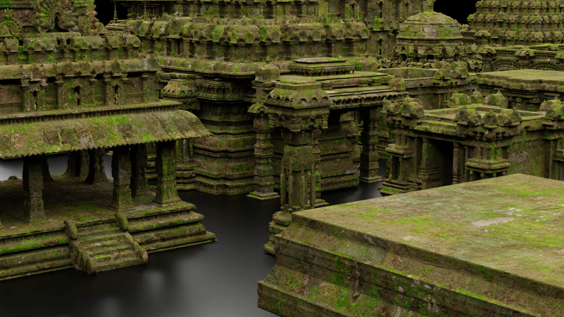 Hidden Temple Modular Kit - 3D Model by CADFORGE