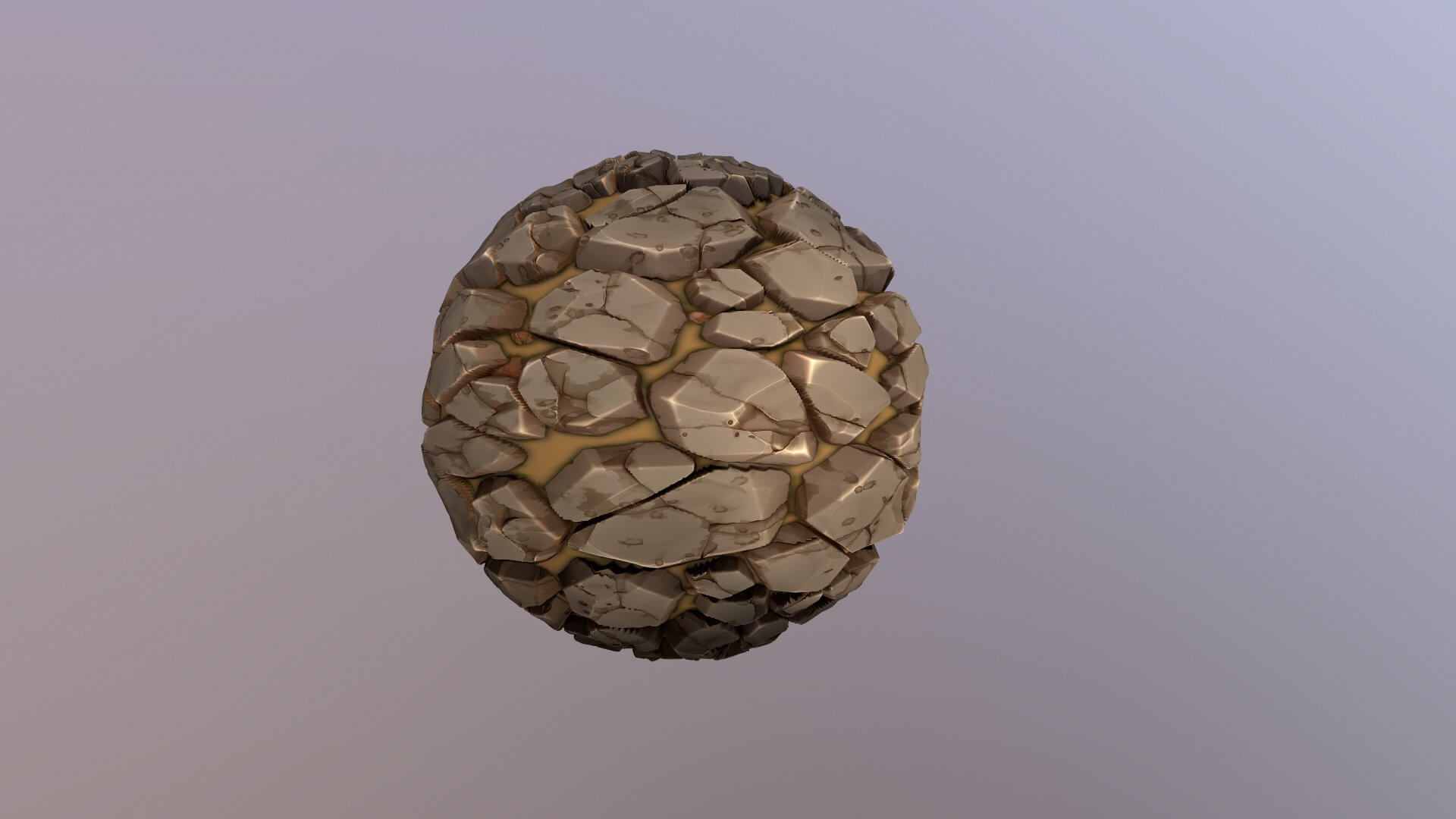 Stylized Cracked Stone Floor 4K Texture by CADFORGE