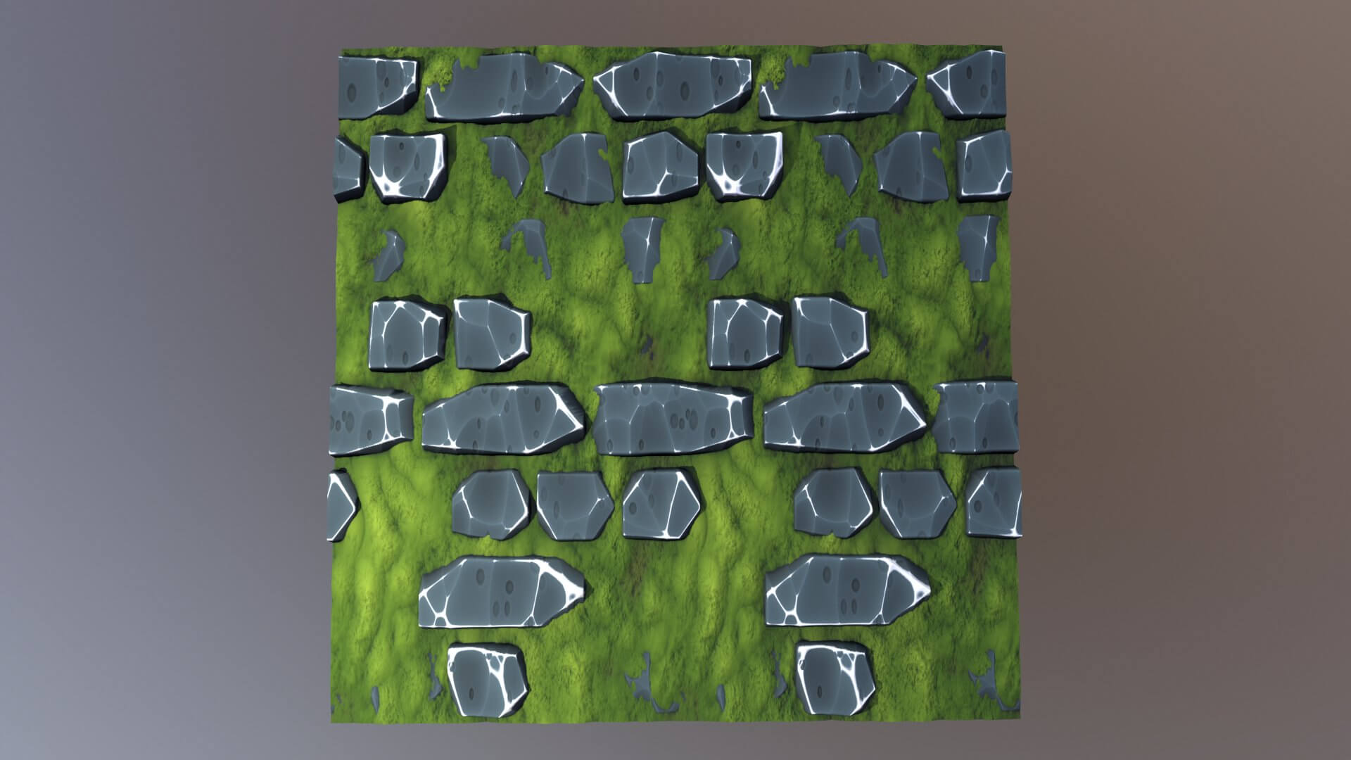 4K Stylized Mossy Brick Texture by CADFORGE