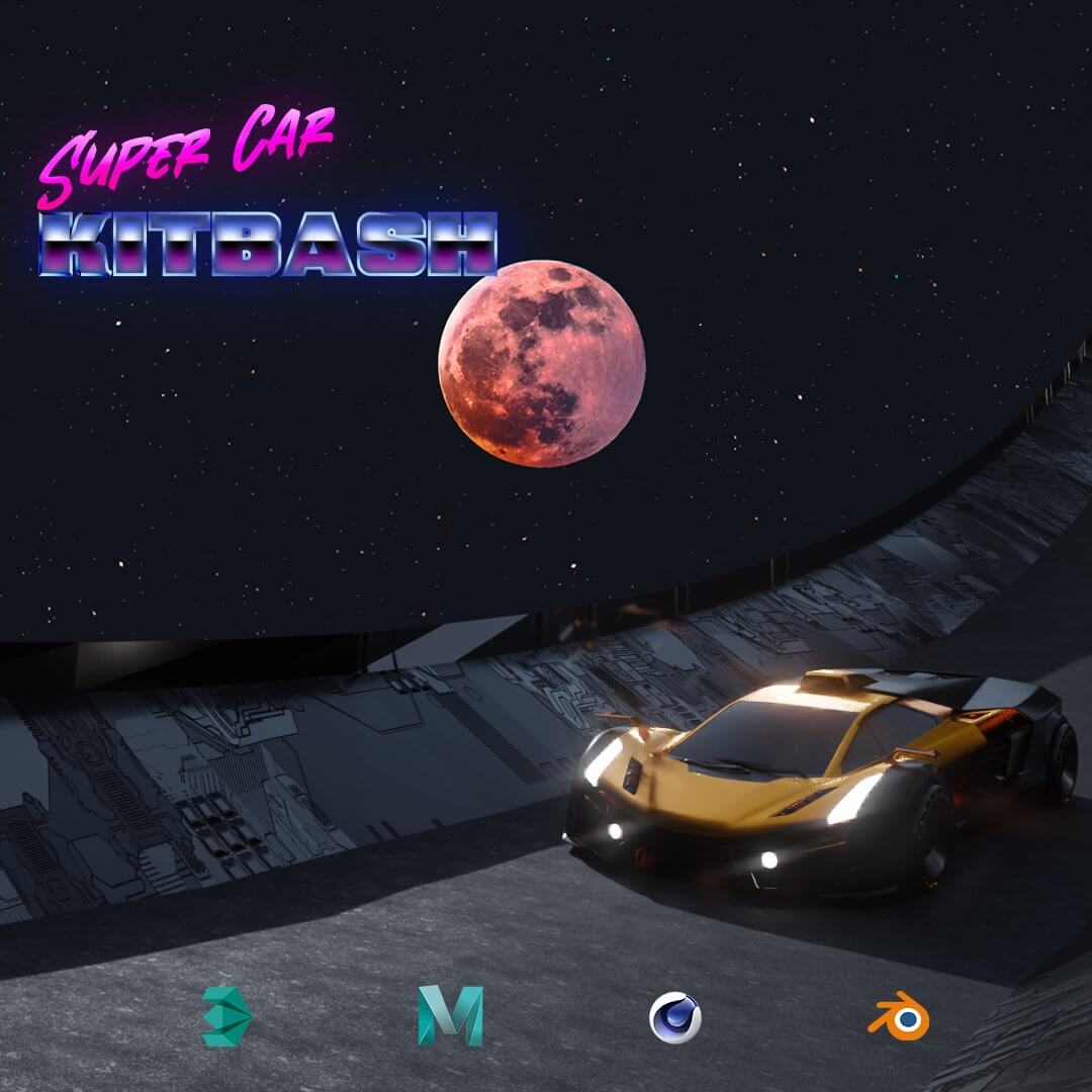 Super Car Kitbash - 3D Model by CADFORGE