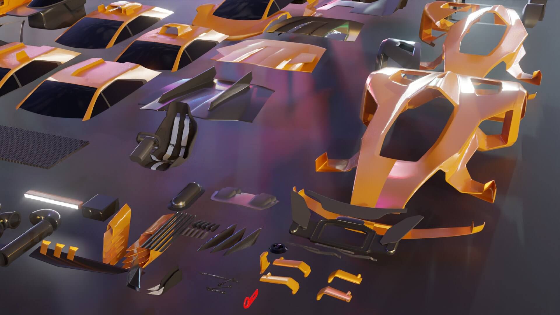 Super Car Kitbash - 3D Model by CADFORGE