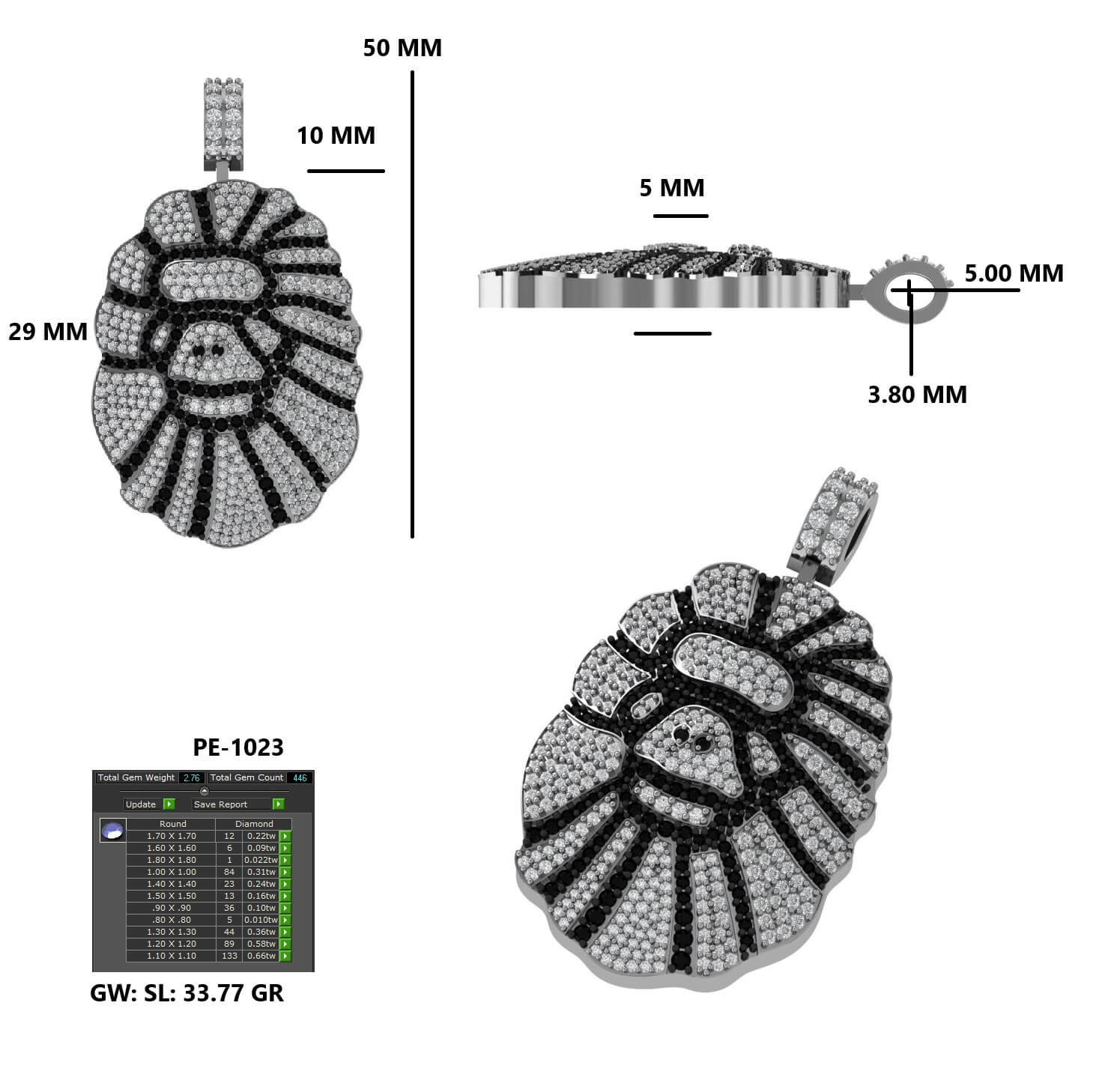 Monkey Pendnat - 3D Model by cadzone_official
