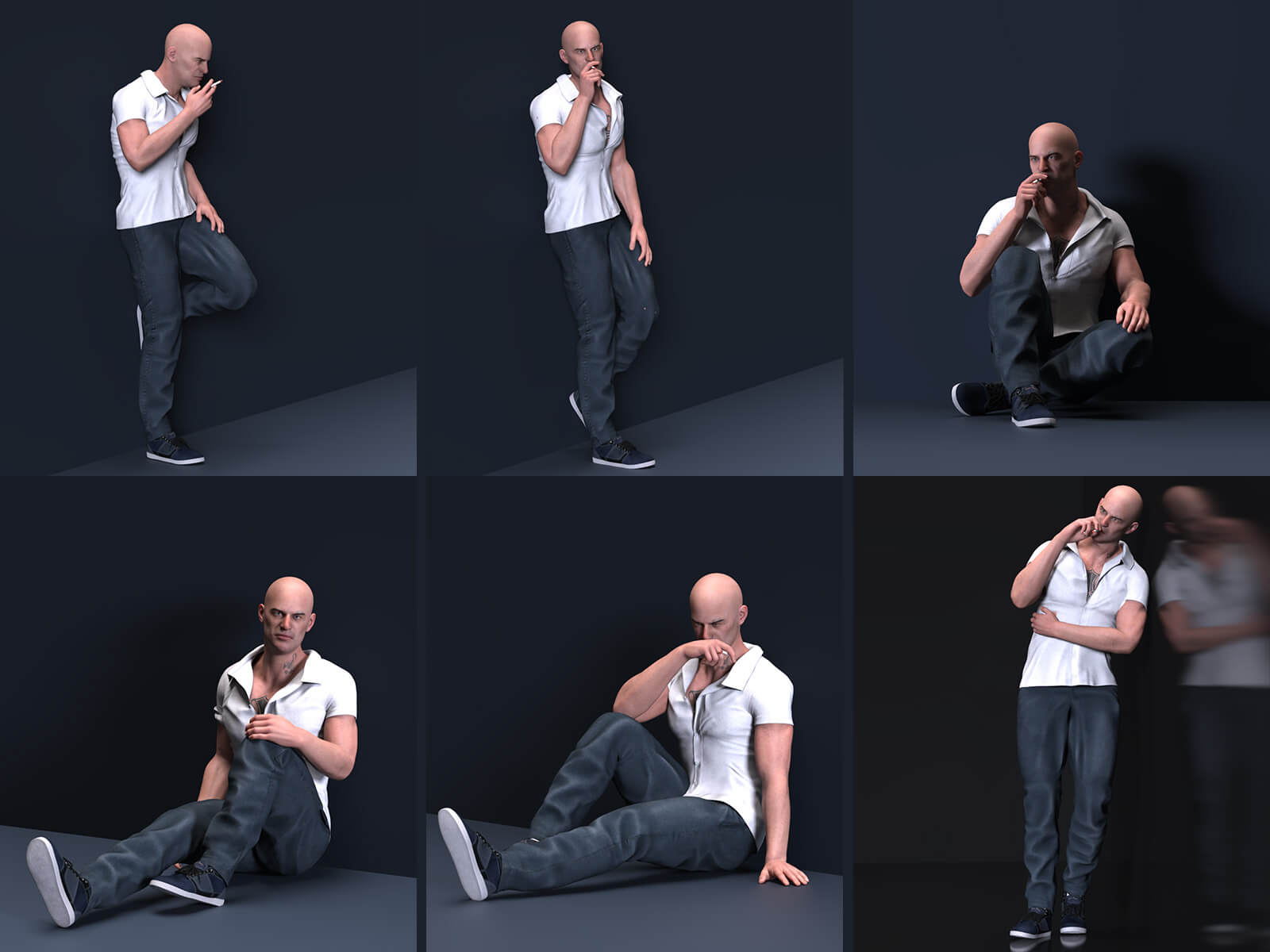 Csr - Smoking Poses and Props for G8M and G9M Daz Content by CaesarTheGreat