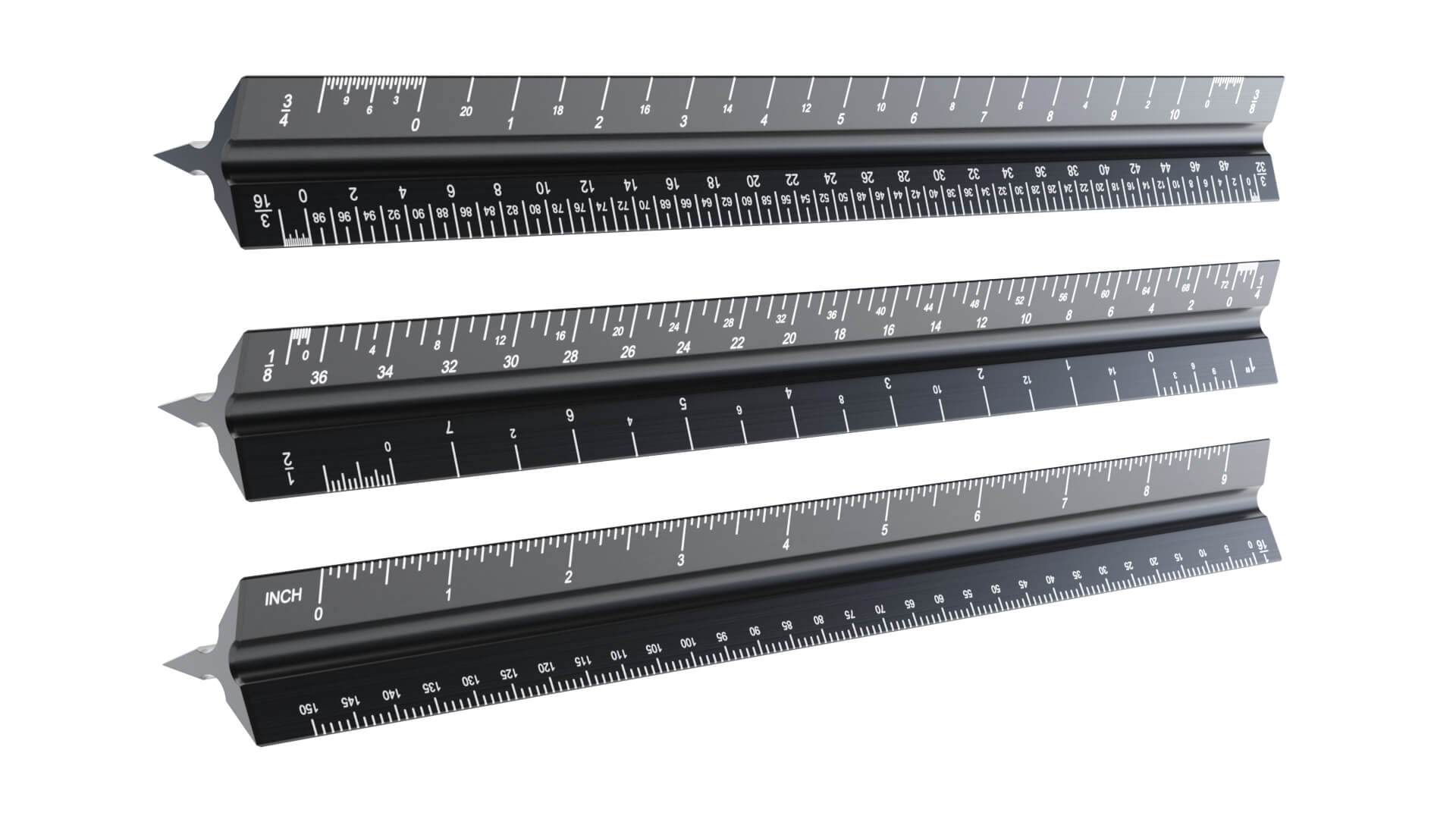 Architectural Scale Ruler - 3D Model by cagatay_cetin