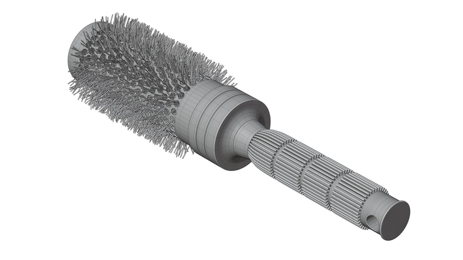 Bristle Round Brush - 3D Model by cagatay_cetin