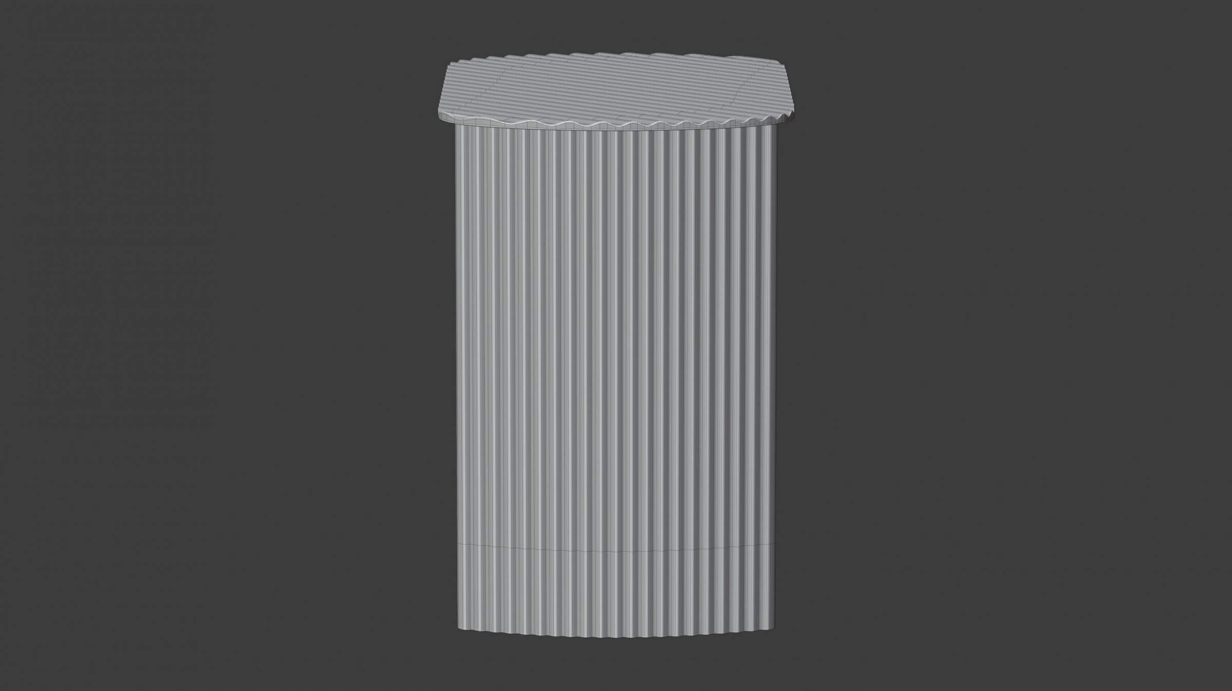 Fluted Side Table - 3D Model by cagatay_cetin