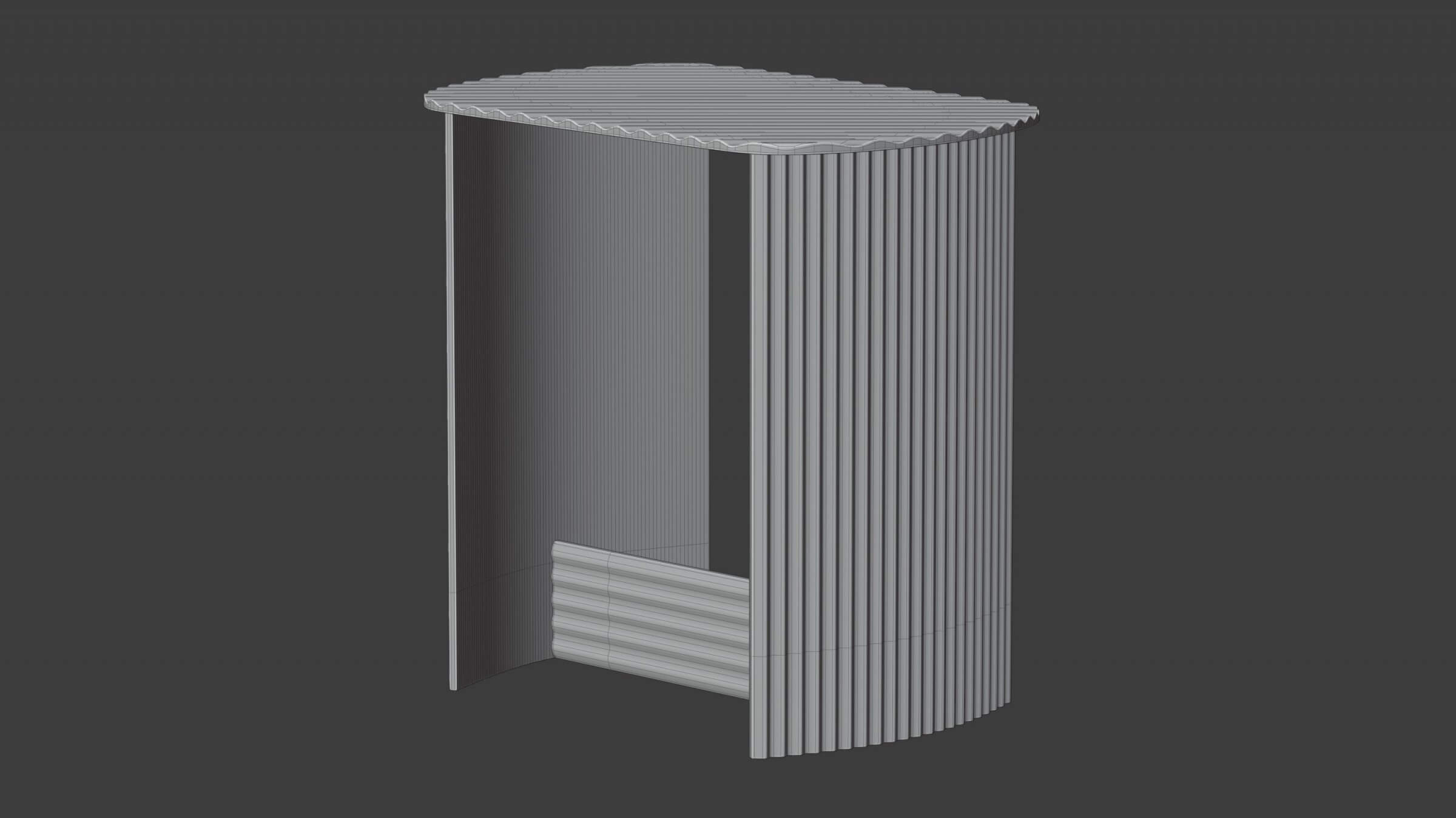 Fluted Side Table - 3D Model by cagatay_cetin