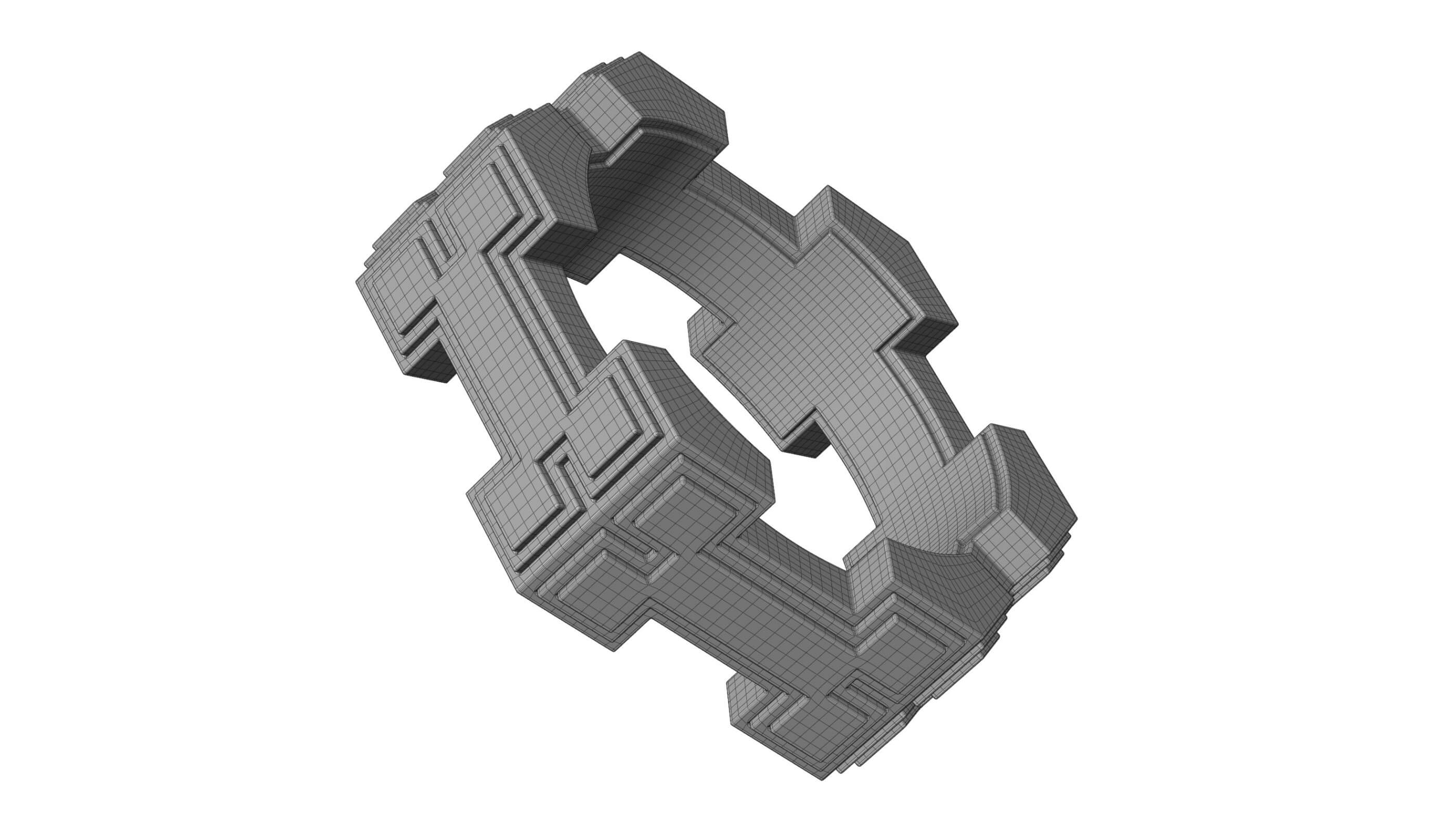 H Bone Ring - 3D Model by cagatay_cetin