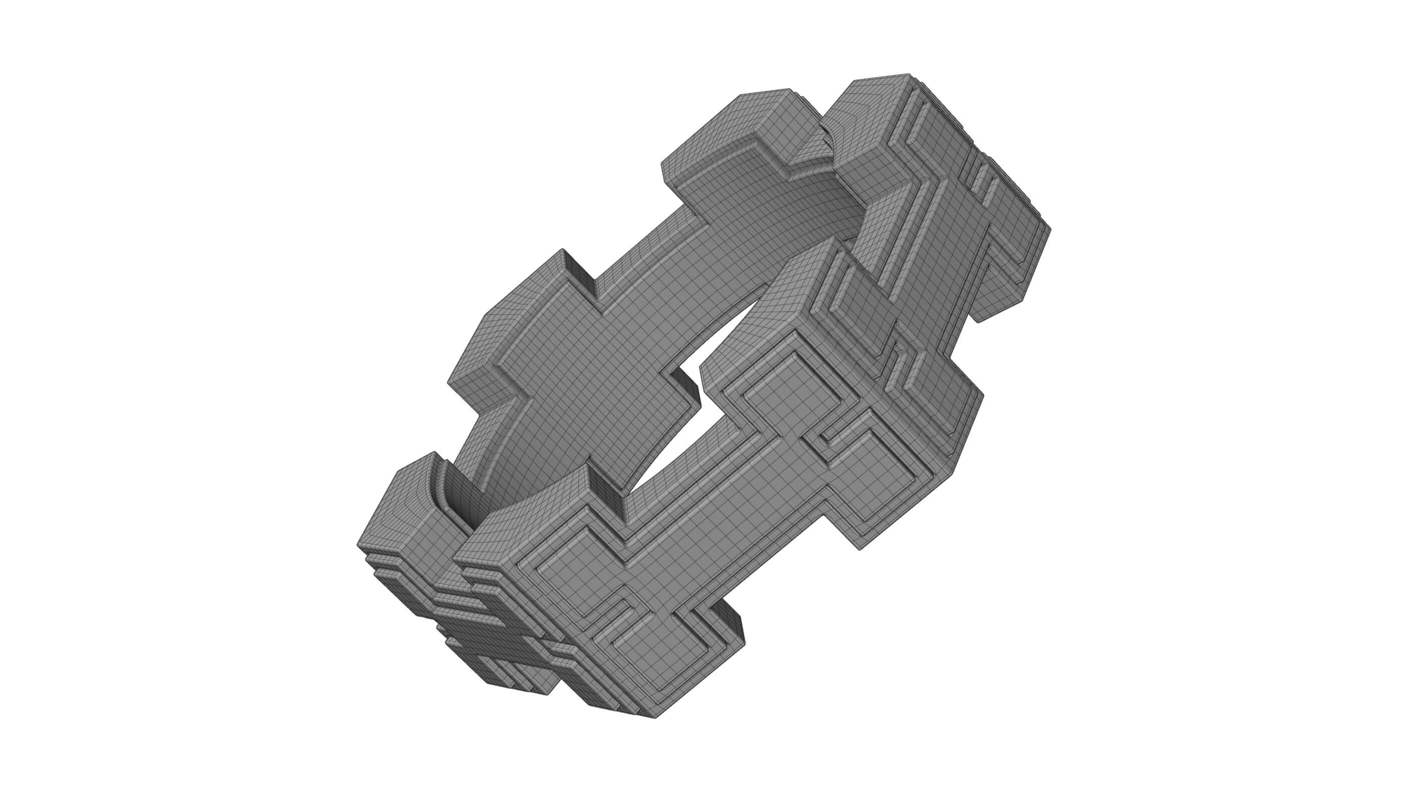 H Bone Ring - 3D Model by cagatay_cetin