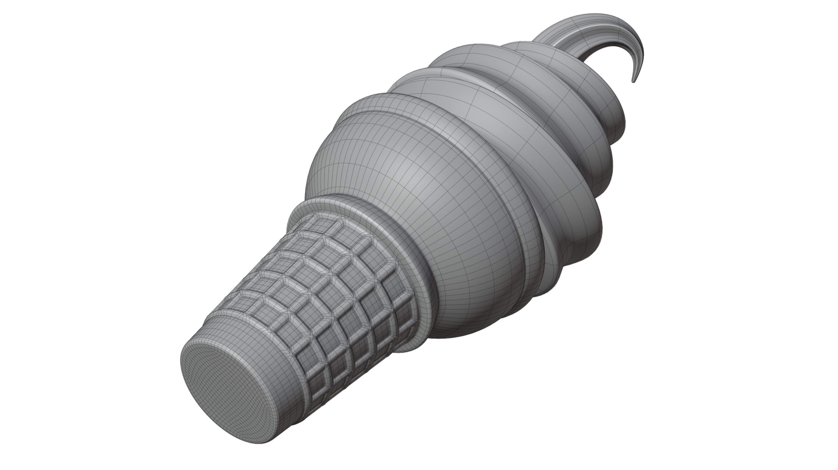 Ice Cream Cone - 3D Model by cagatay_cetin