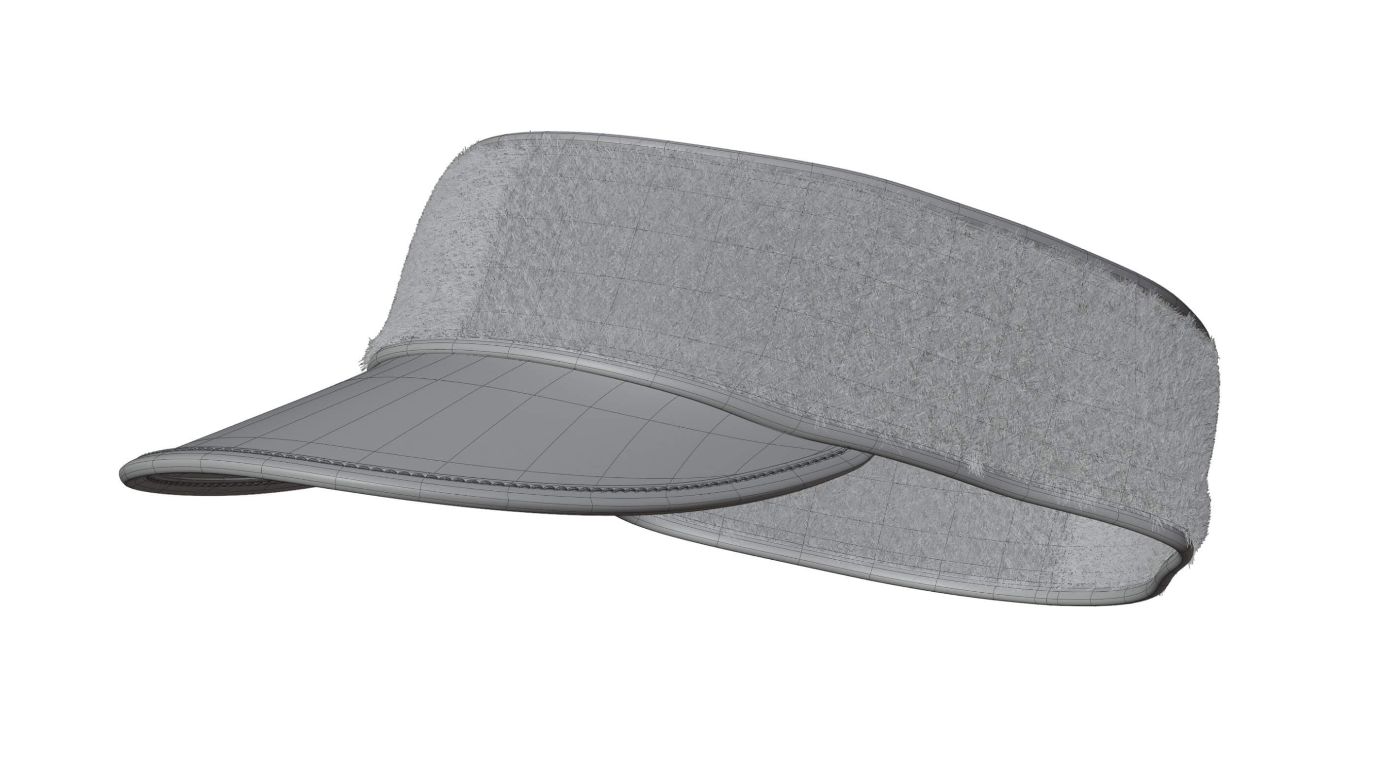 Terry Cloth Visor Cap - 3D Model by cagatay_cetin