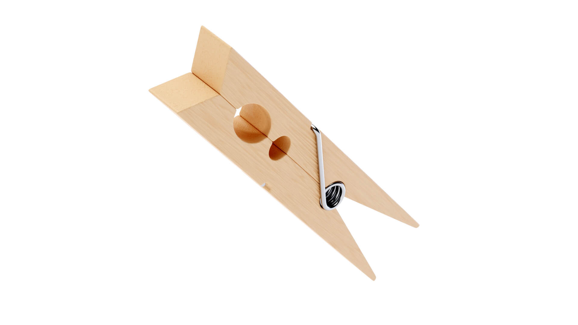 Wooden Clothespin - 3D Model by cagatay_cetin