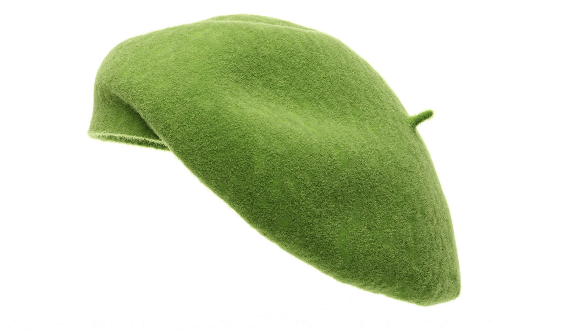Lime Green Beret Hat