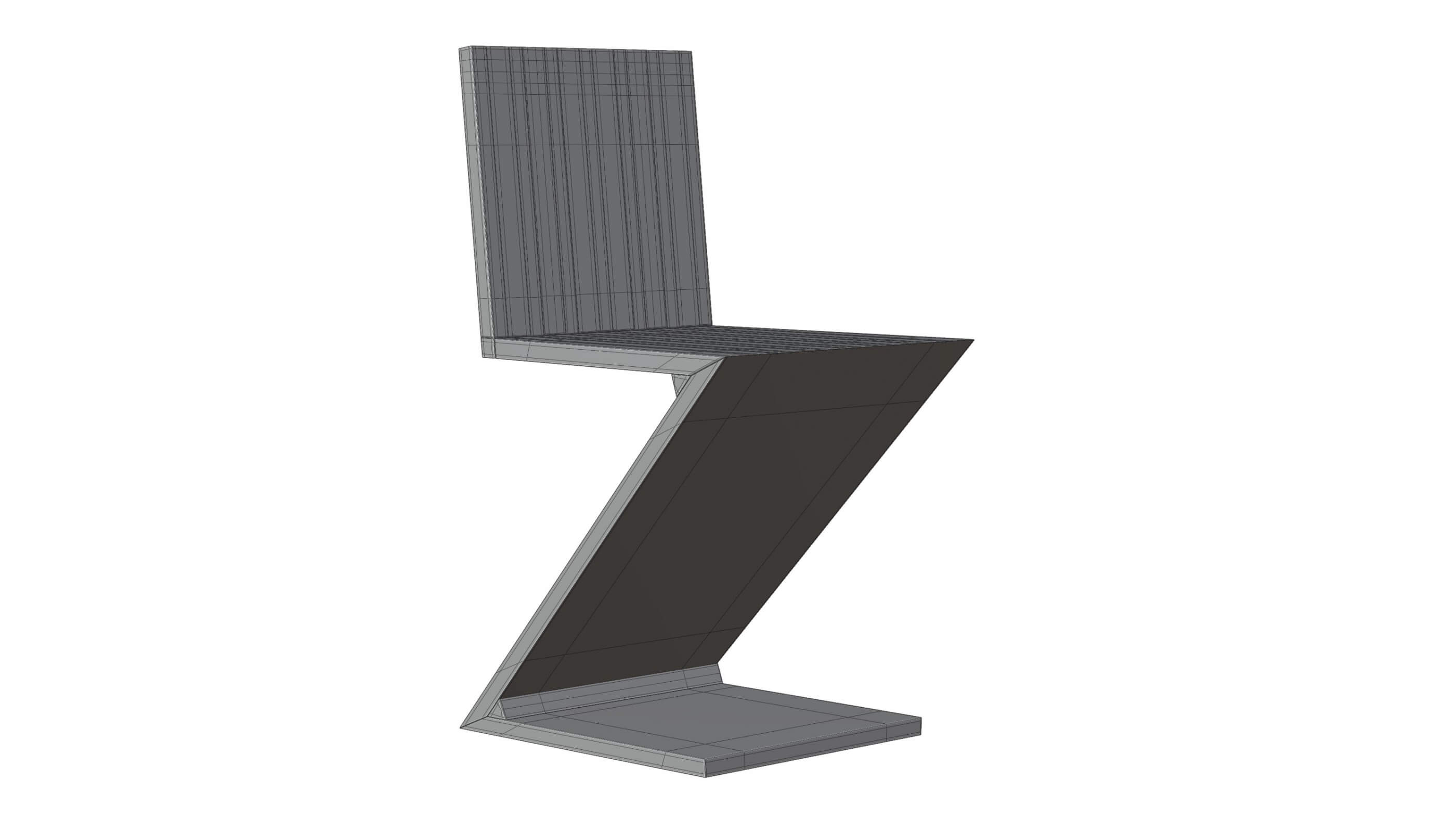 Zig Zag Chair - 3D Model by cagatay_cetin