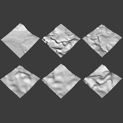 Landforms Pack 1 - 3D Model by Caivu