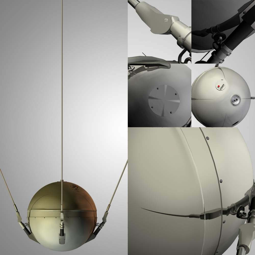 Sputnik-1 3D Model by Caivu