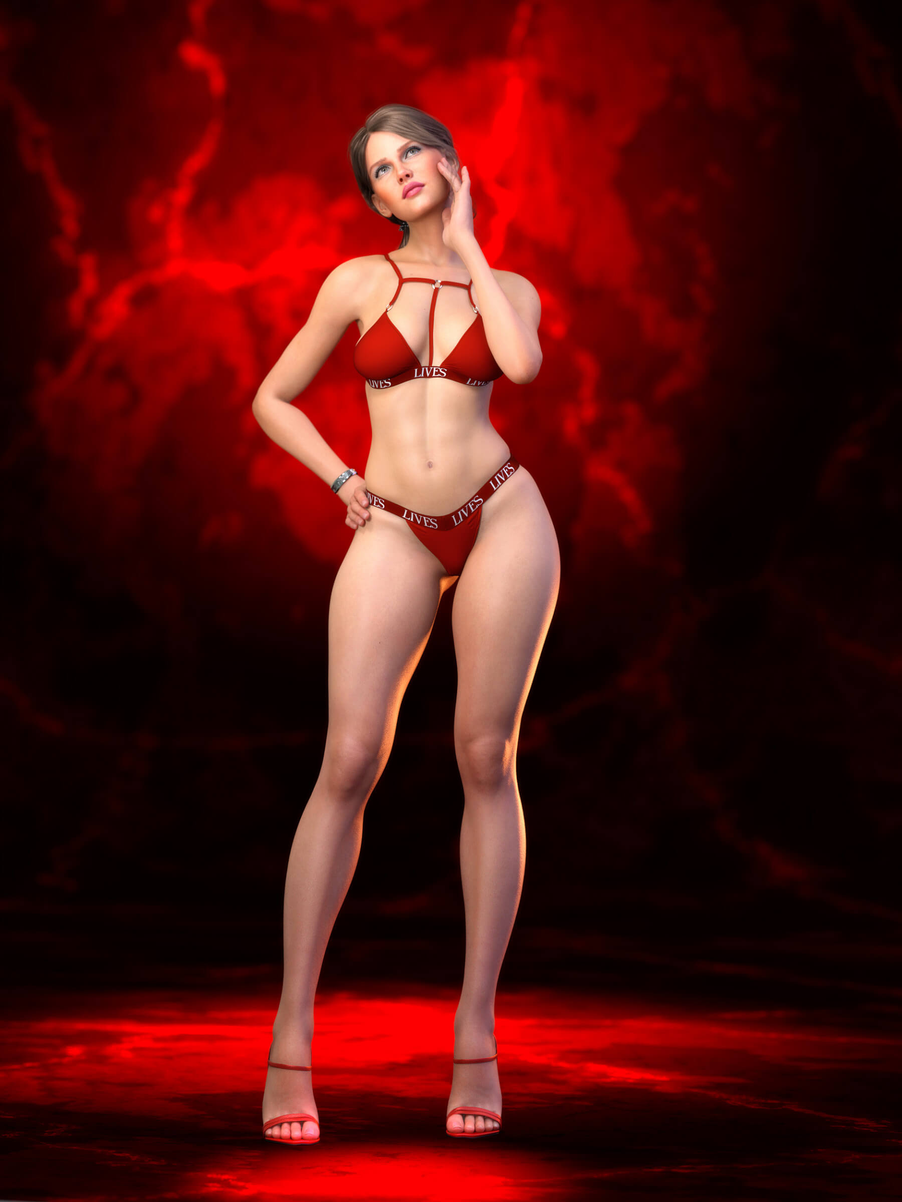 Madison posing 3D Render, Digital Art by CalladsEssence