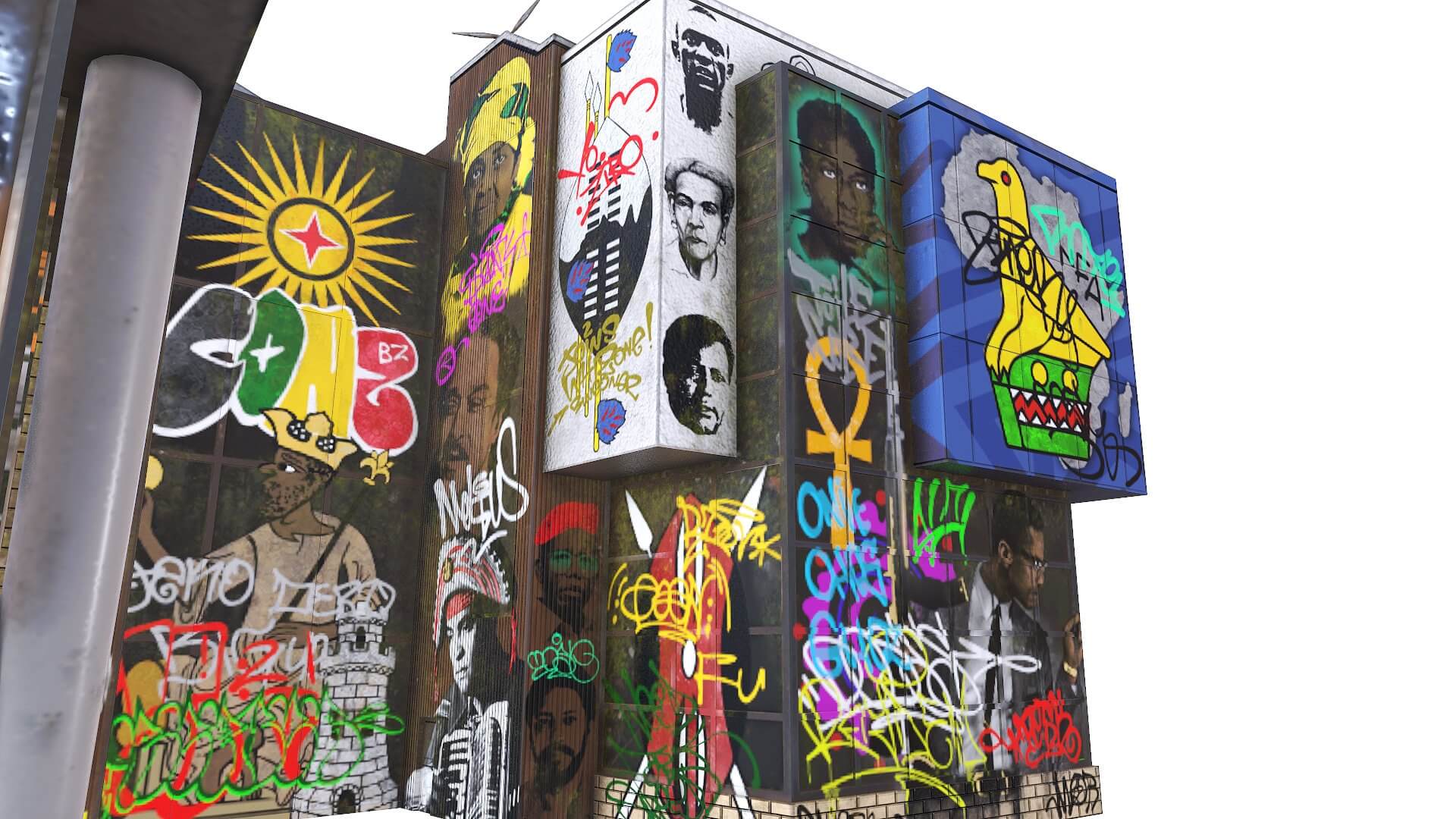 Campus Building Pack 02 - Graffiti Edition 3D Model by CallumFTW