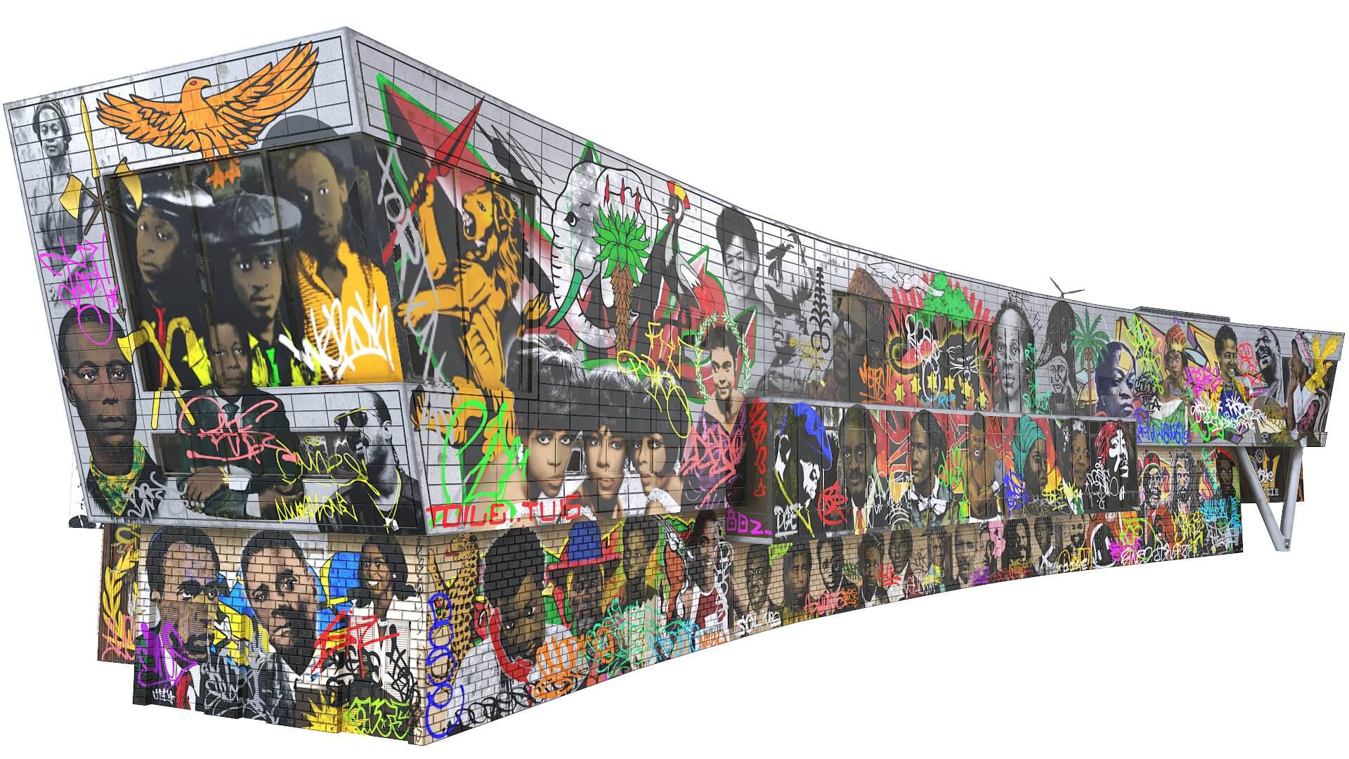 Campus Building Pack 02 - Graffiti Edition 3D Model by CallumFTW