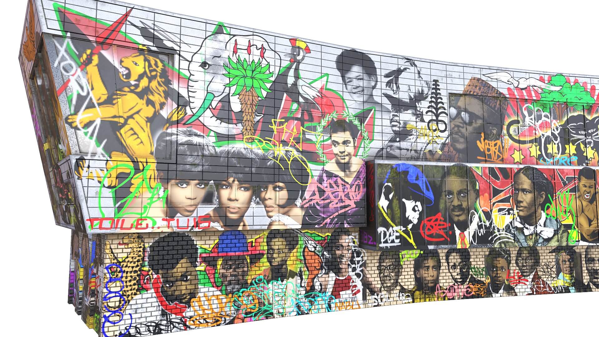 Campus Building Pack 02 - Graffiti Edition 3D Model by CallumFTW