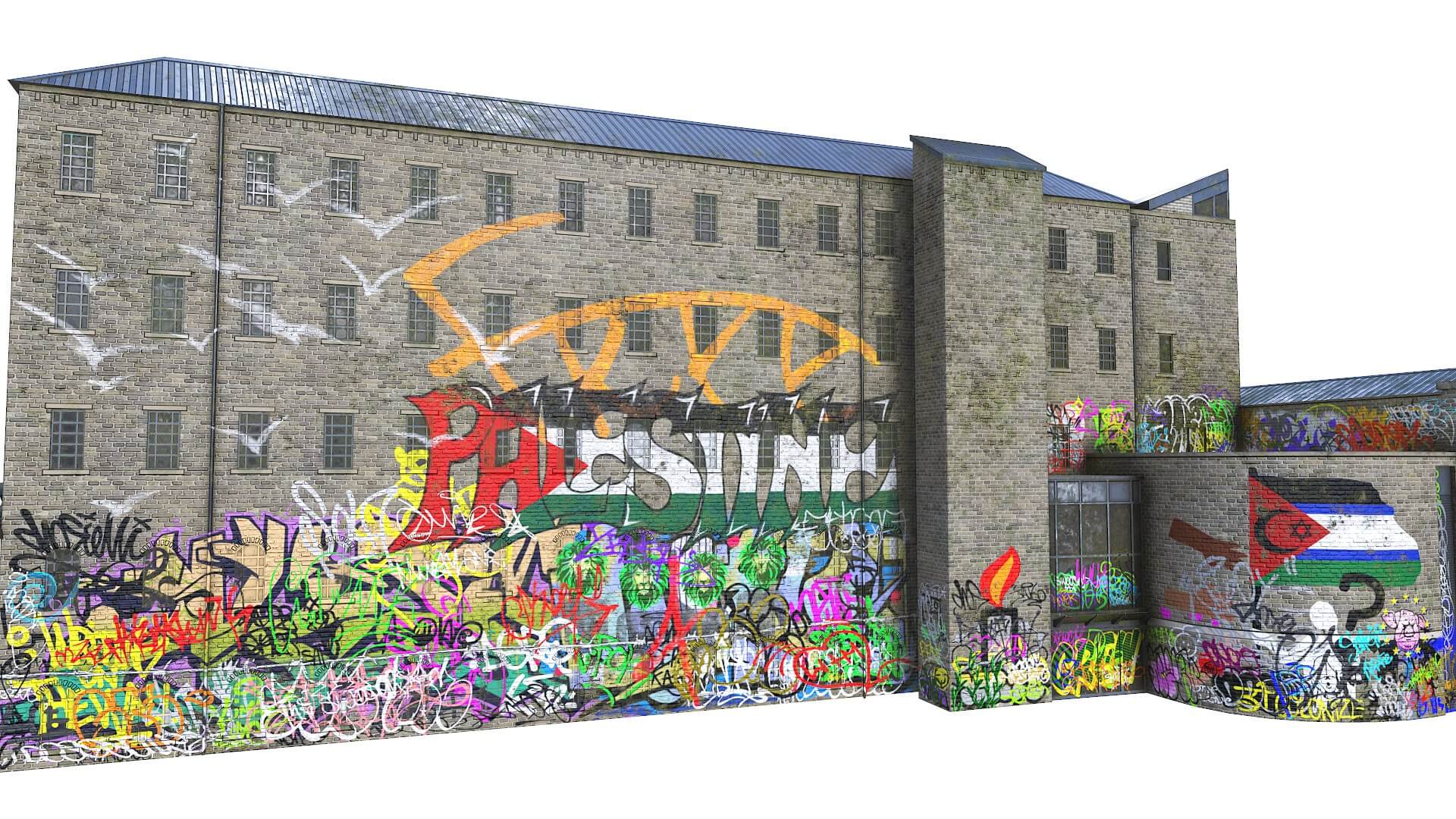 Campus Building Pack 02 - Graffiti Edition 3D Model by CallumFTW