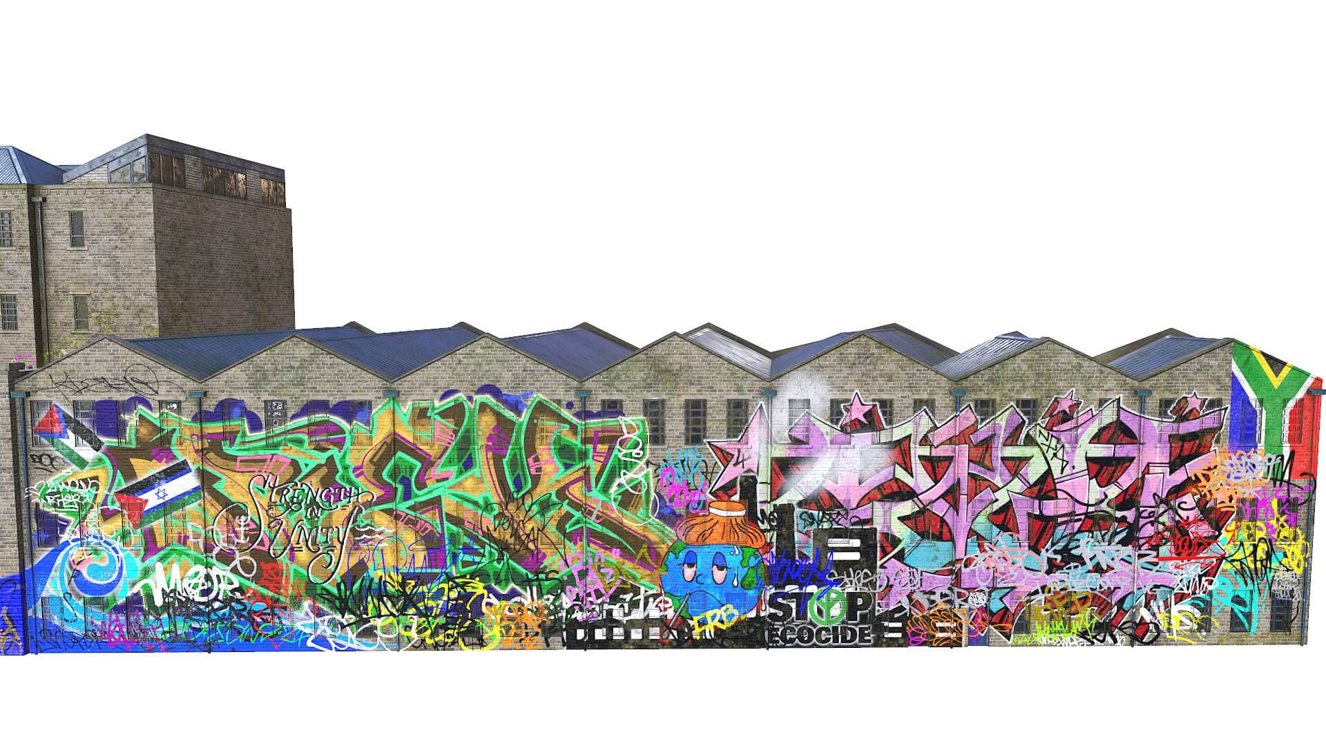 Campus Building Pack 02 - Graffiti Edition 3D Model by CallumFTW