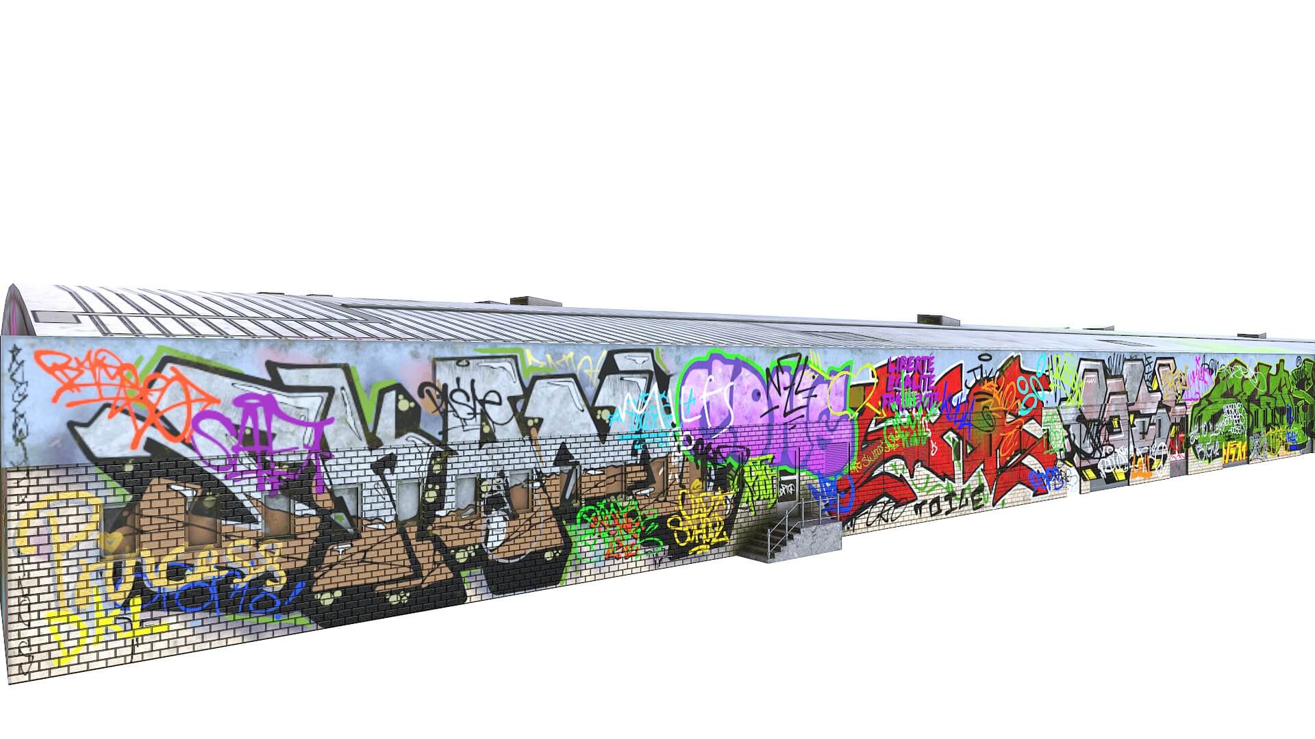 Campus Building Pack 02 - Graffiti Edition 3D Model by CallumFTW